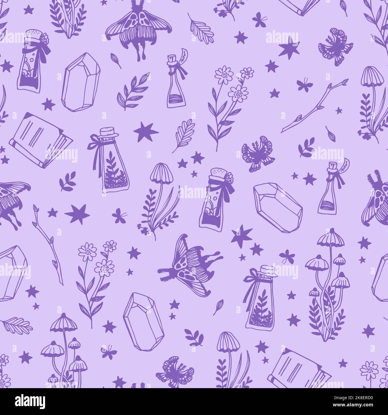 Magic concept vector seamless pattern. Seamless pattern of stars ...