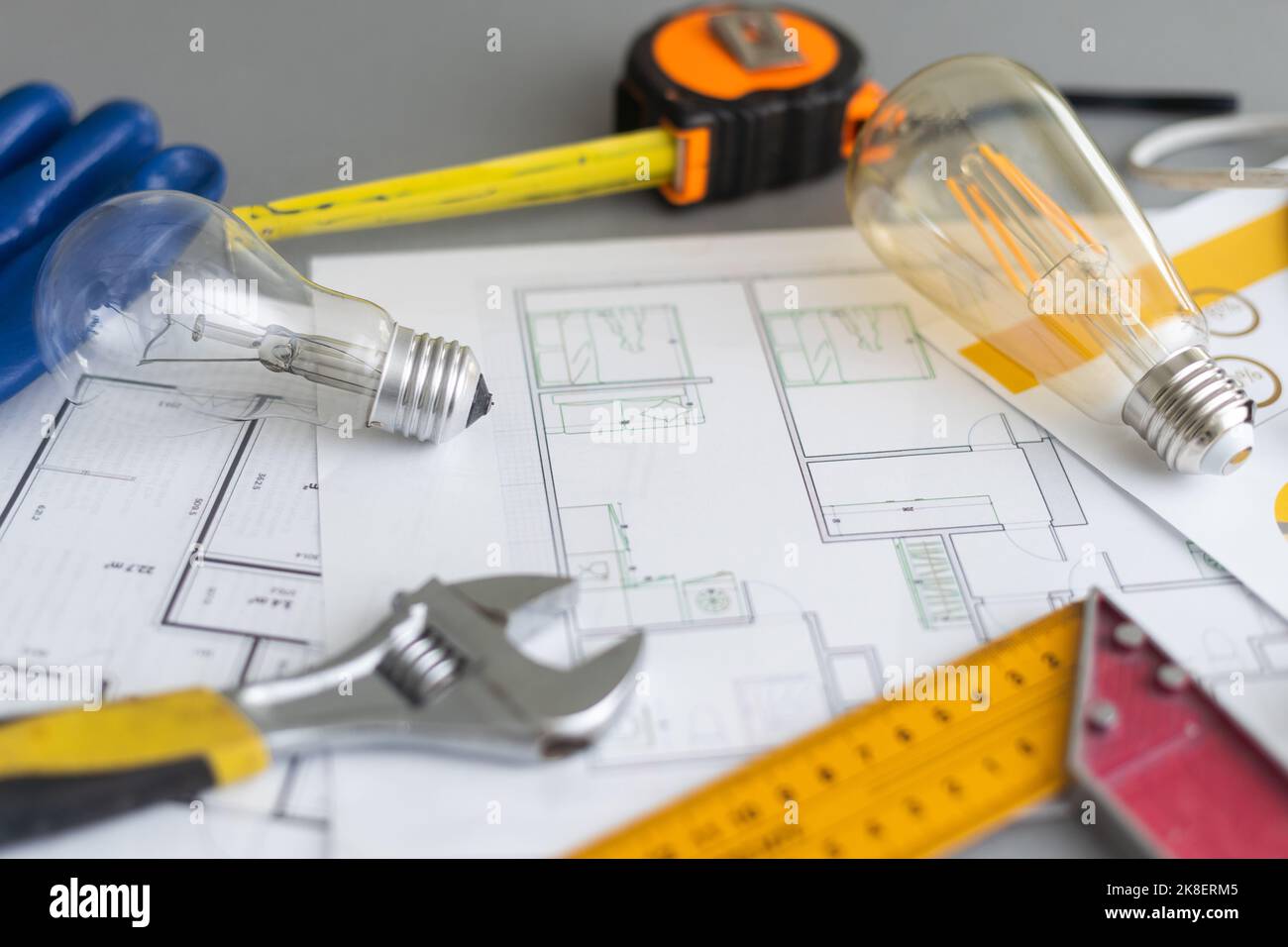Architect table tools vintage hi-res stock photography and images - Alamy