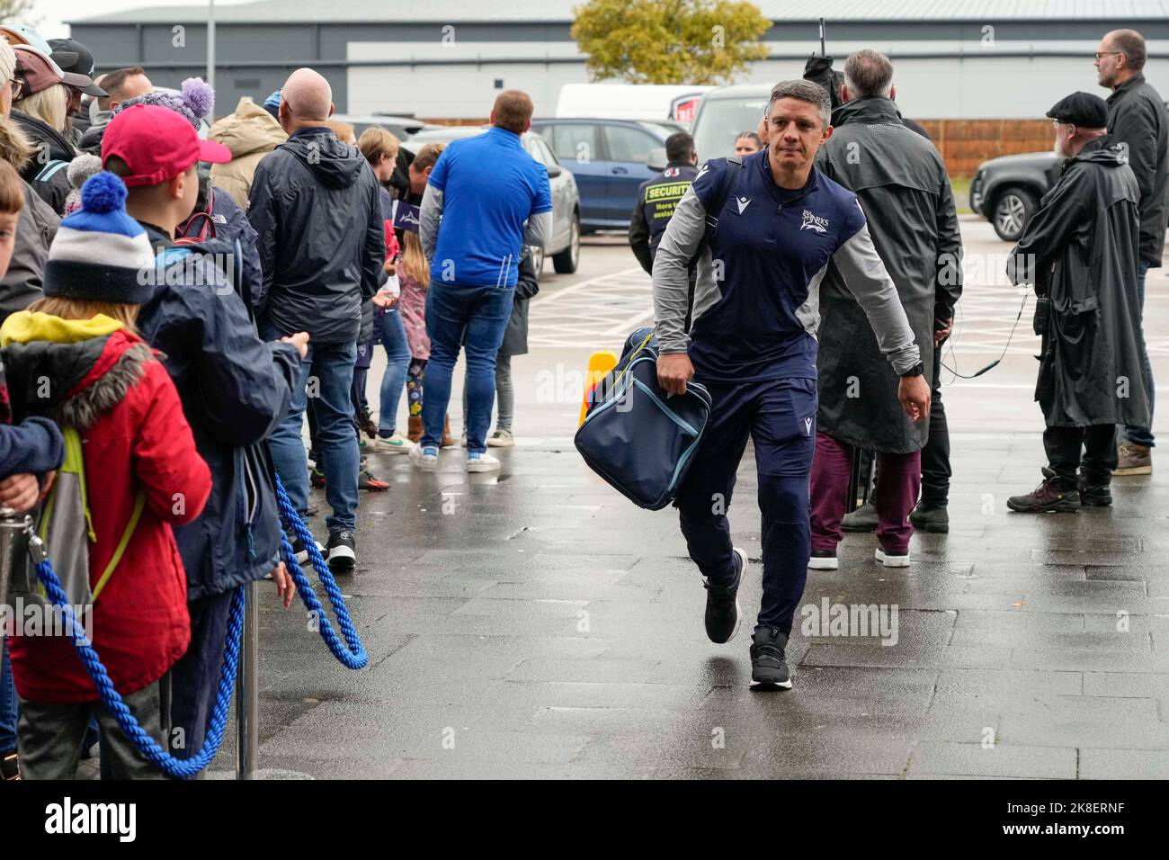 Sale Sharks coach Paul Deacon arrives at the stadium before the ...