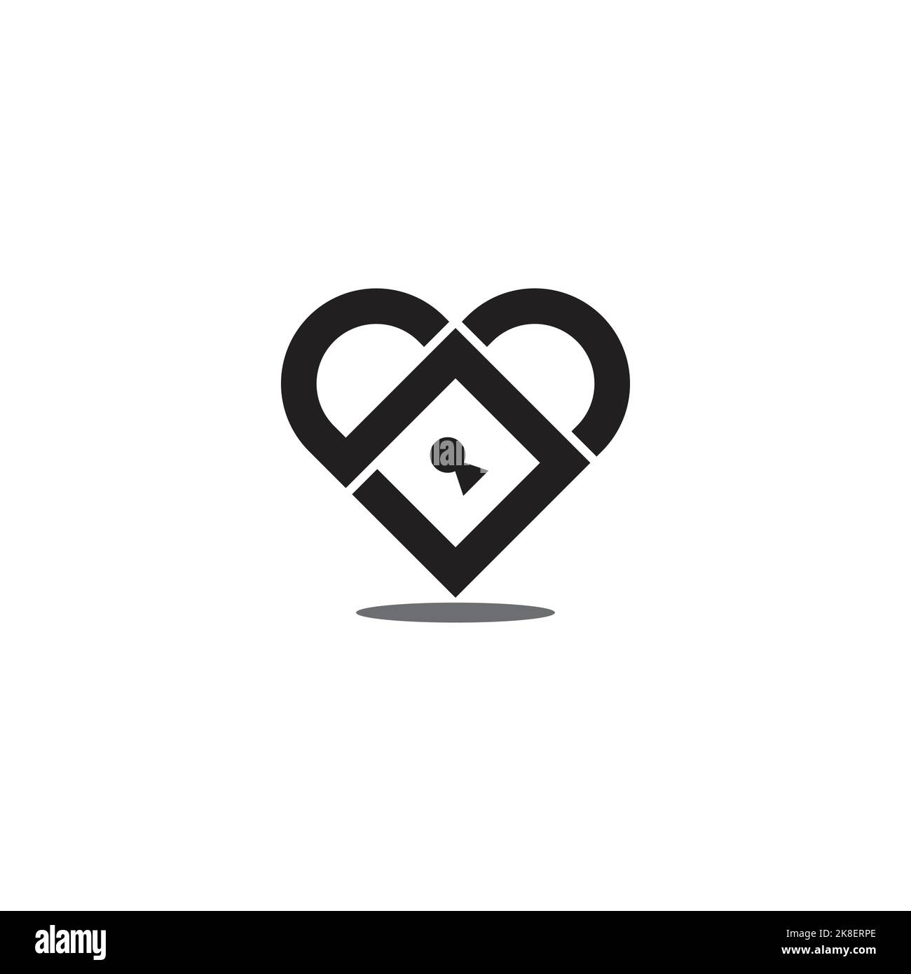 love like security lock symbol icon vector Stock Vector Image & Art - Alamy