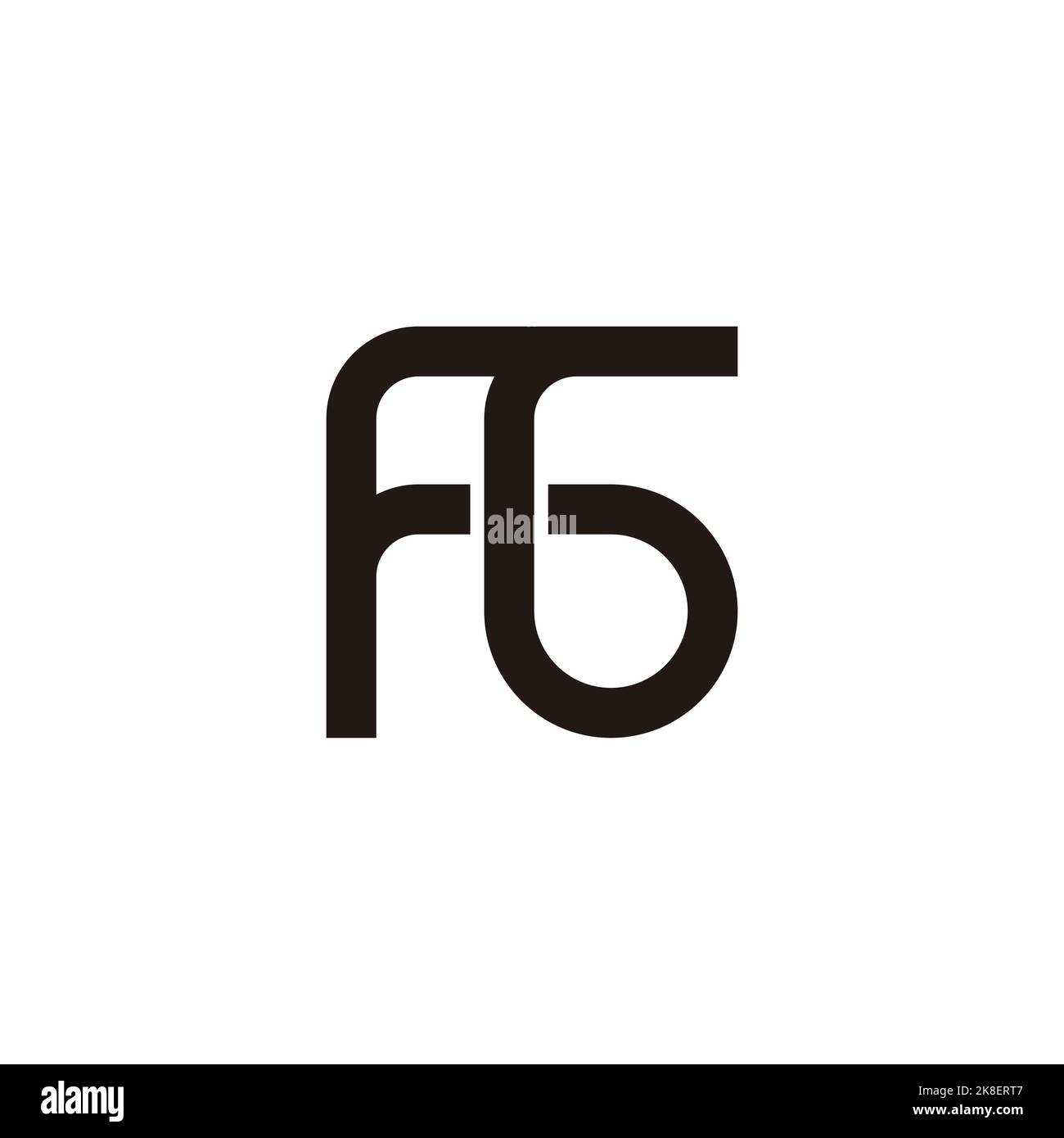 letter fg simple loop geometric logo vector Stock Vector Image & Art ...