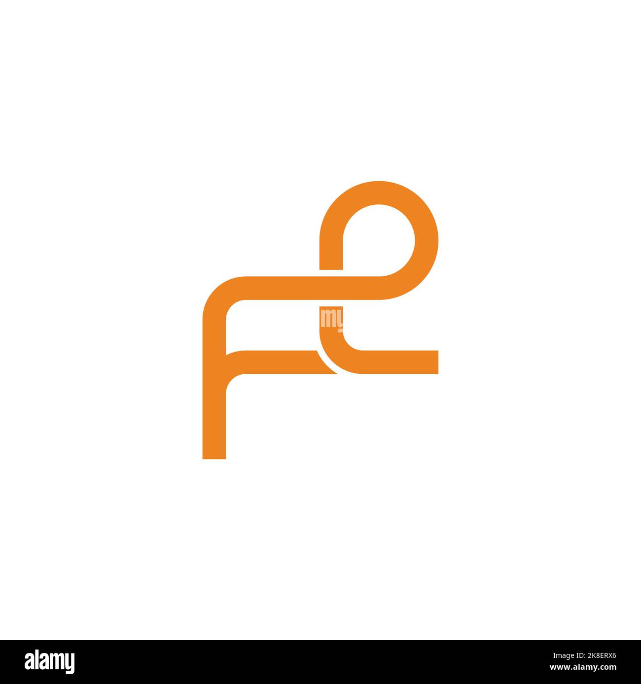 letter fe curves loop geometric line logo vector Stock Vector Image ...
