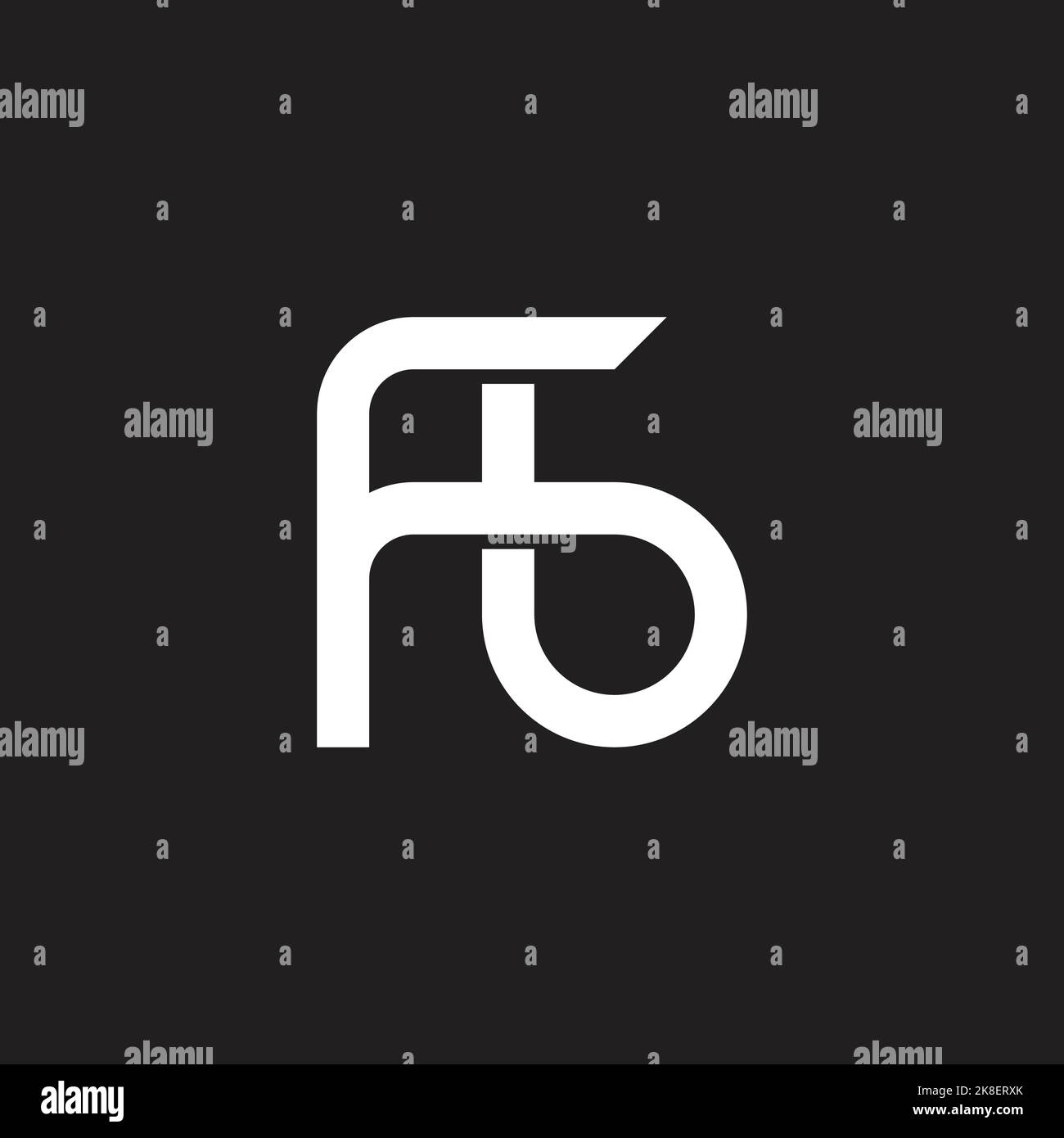 letter fb linked overlapping line logo vector Stock Vector Image & Art ...