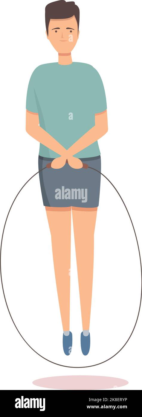 Jumping motion icon cartoon vector. Jump rope. Child sport Stock Vector ...