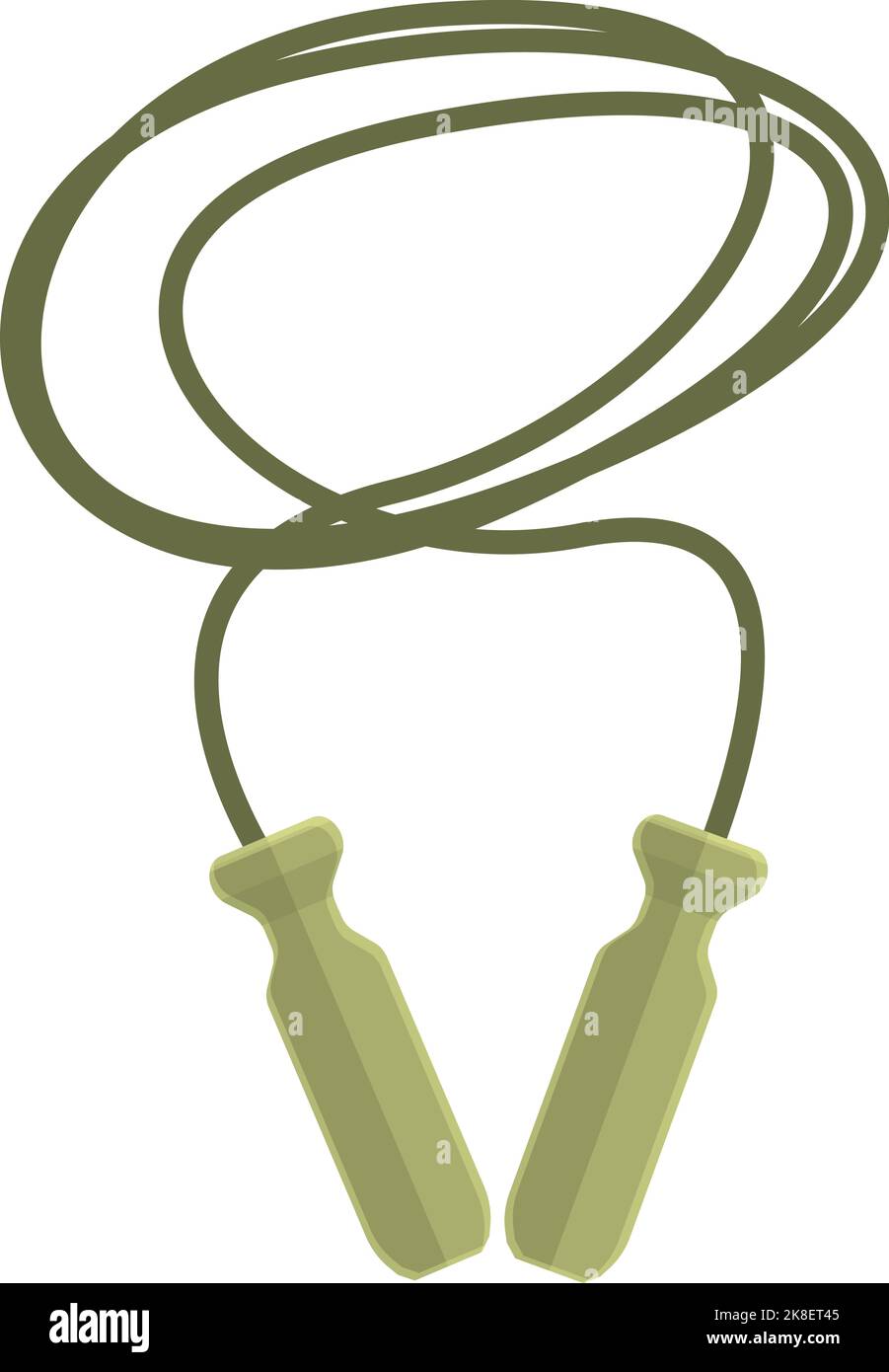 Green jump rope icon cartoon vector. Workout jump. Squat activity Stock ...