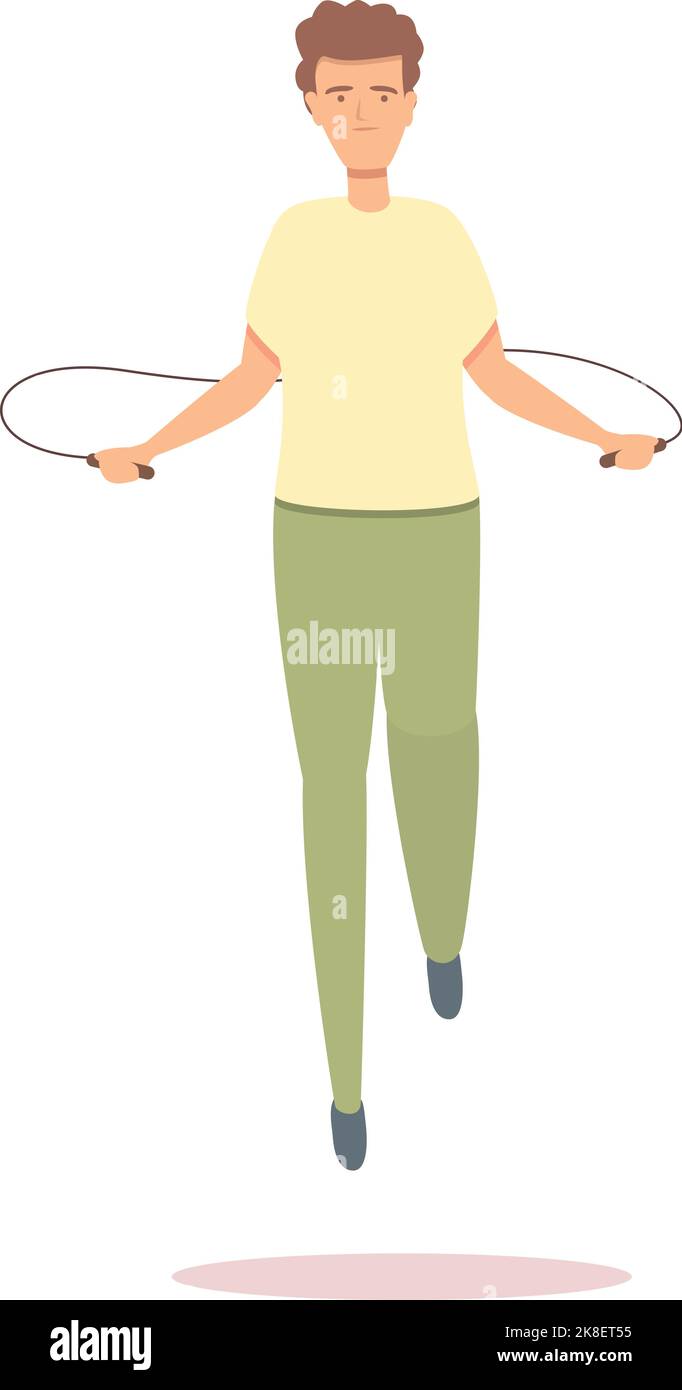 Hop jump icon cartoon vector. Jump rope. Workout gym Stock Vector Image ...