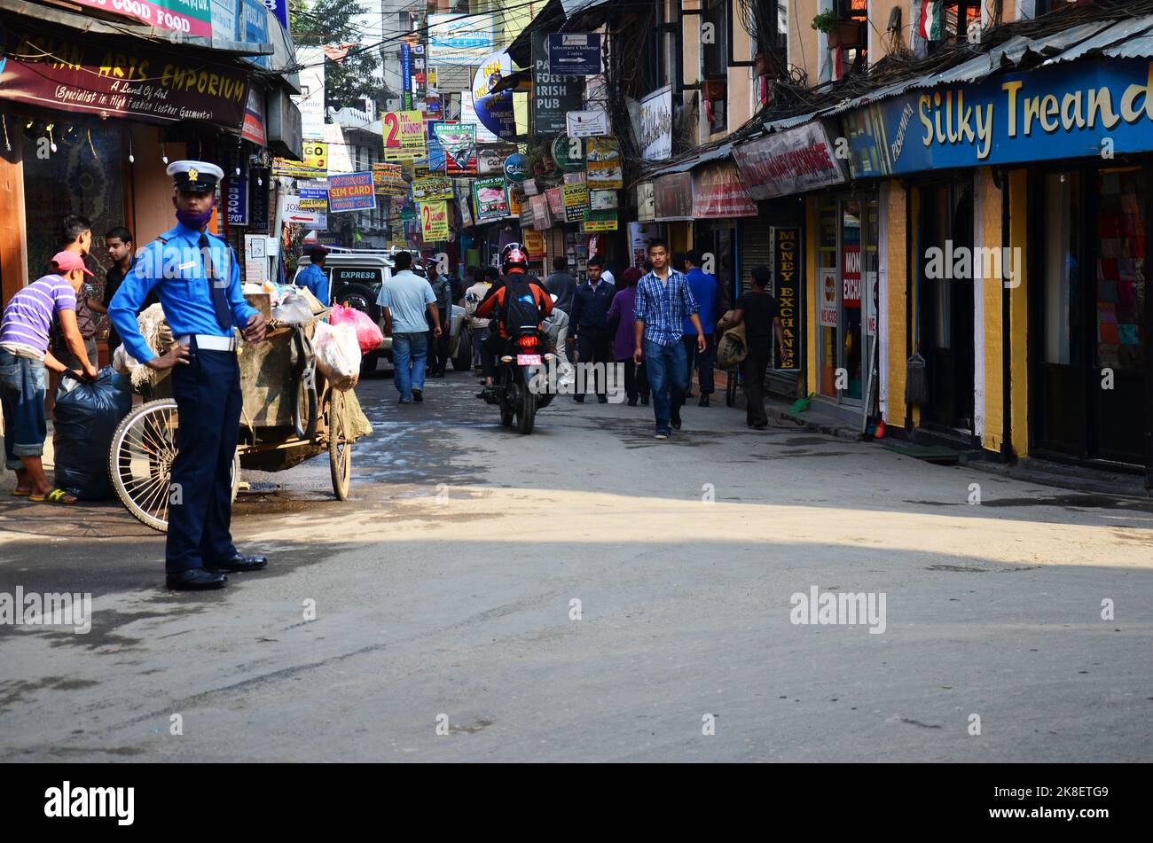 Landscape cityscape and local life lifestyle nepali with foreign ...