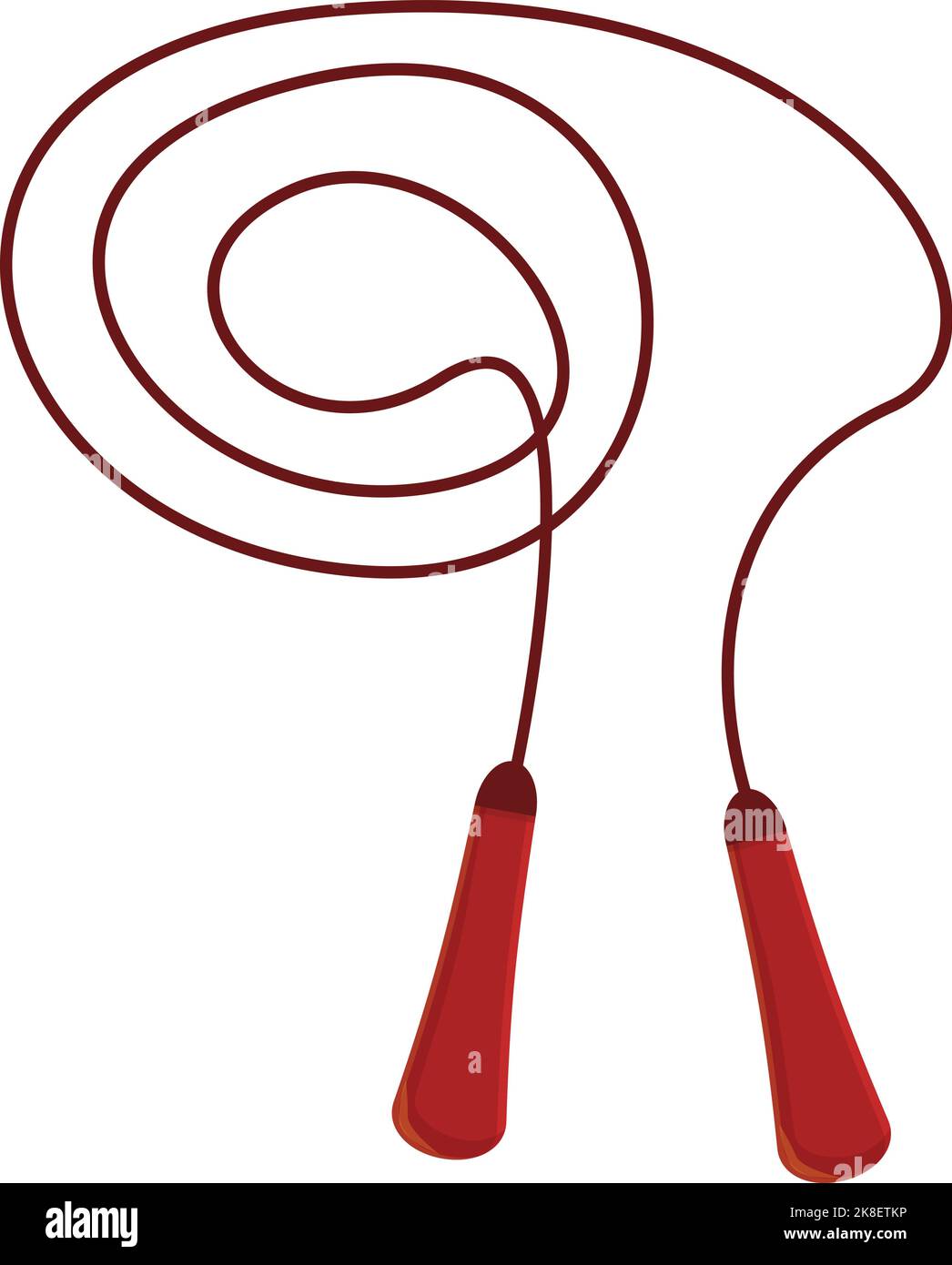 Red jump rope icon cartoon vector. Sport exercise. Activity leg Stock ...