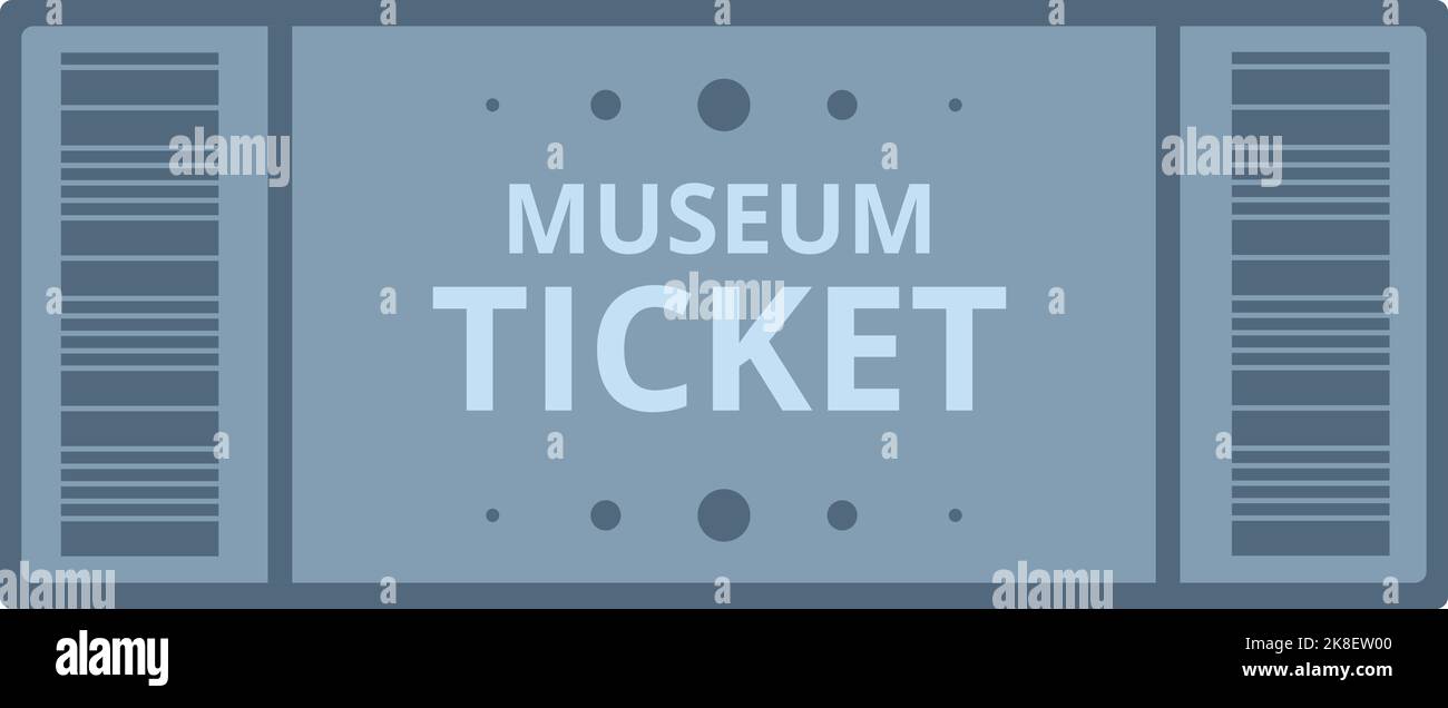 Museum pass icon cartoon vector. Admit entry. Concert ticket Stock ...