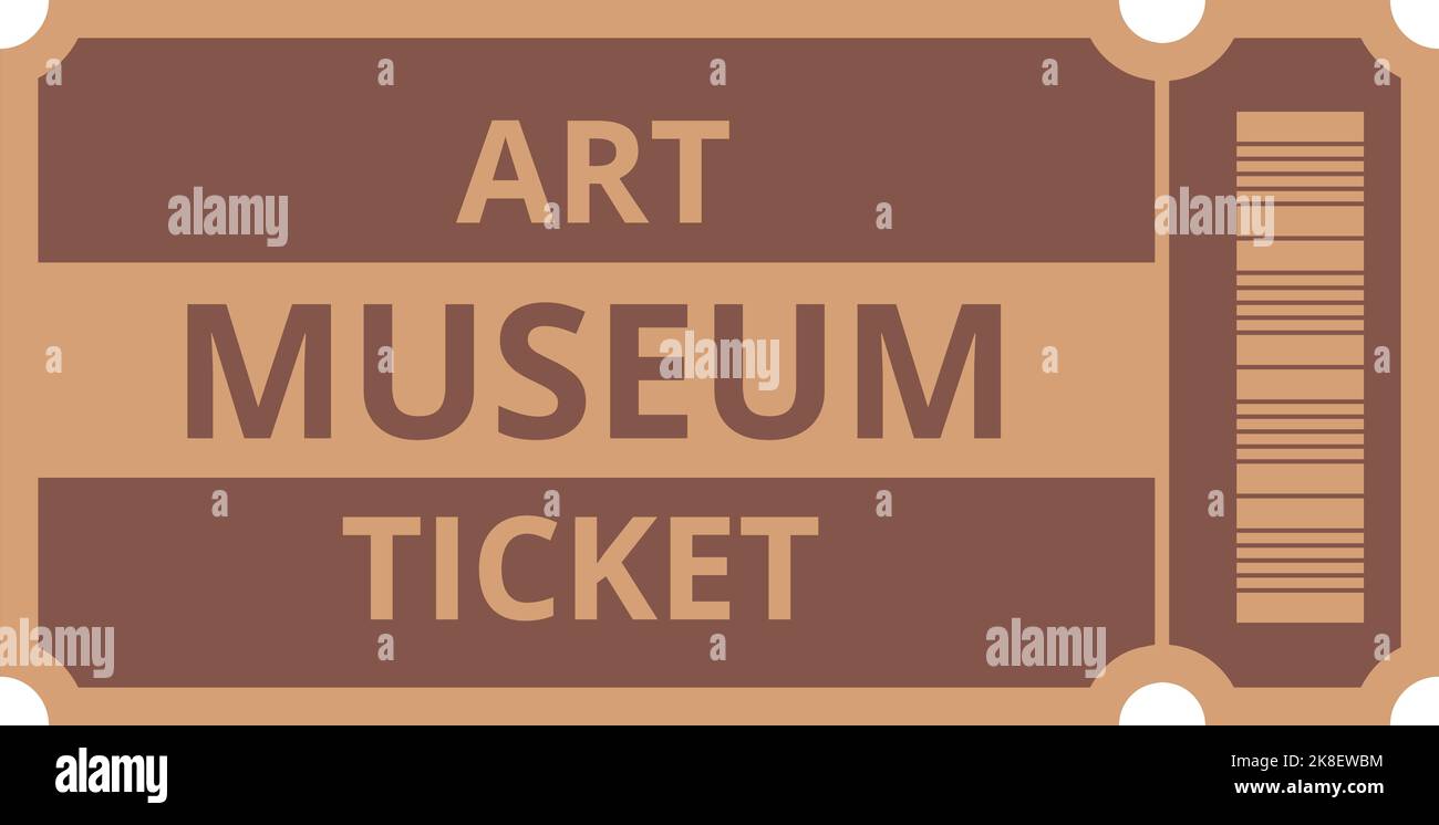 Festival ticket icon cartoon vector. Museum pass. Retro entry Stock ...