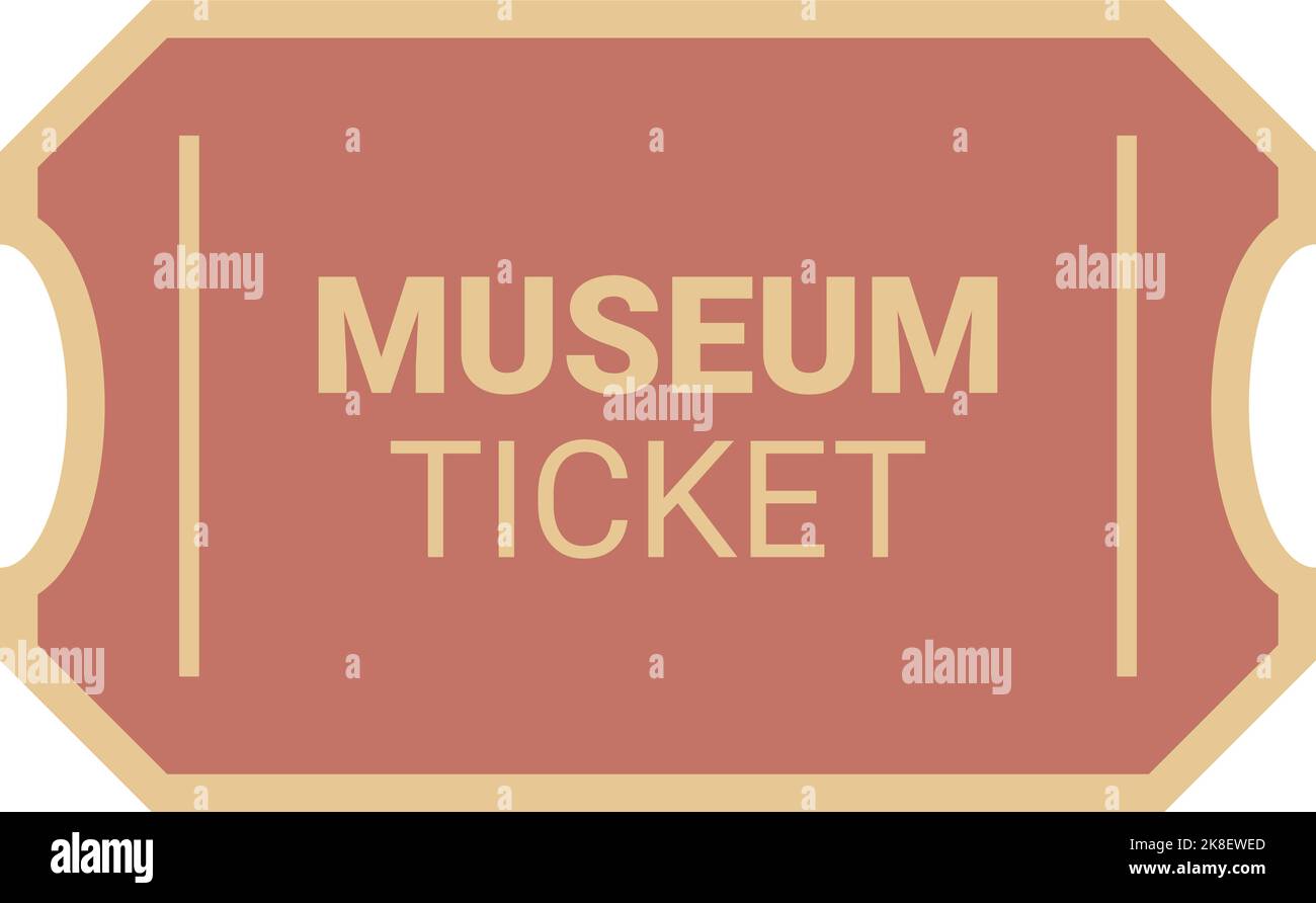 Label museum ticket icon cartoon vector. Admit cinema. Pass festival ...
