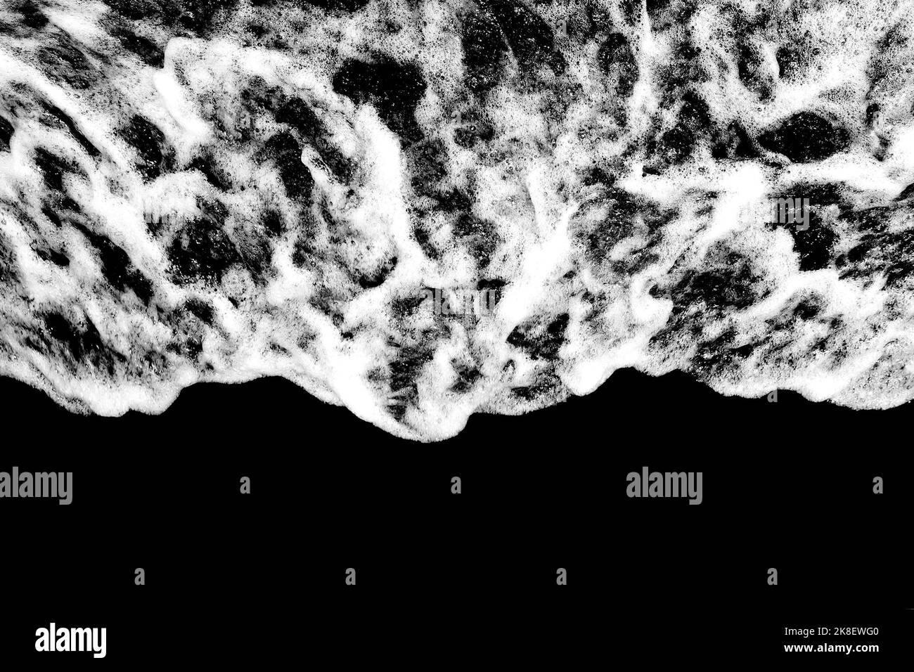 sea wave with foam isolated on black background. High quality photo ...