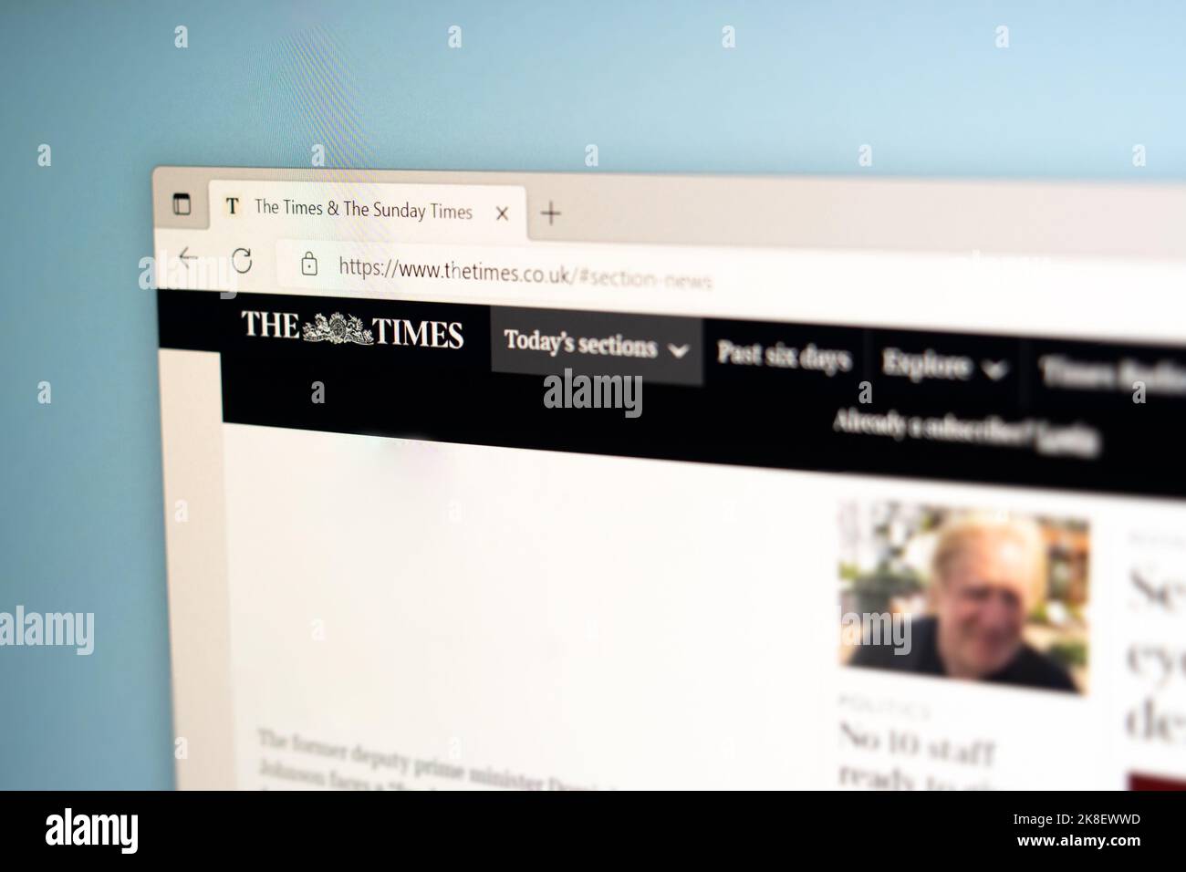 Online homepage of The Times, a British daily newspaper, owned by News ...