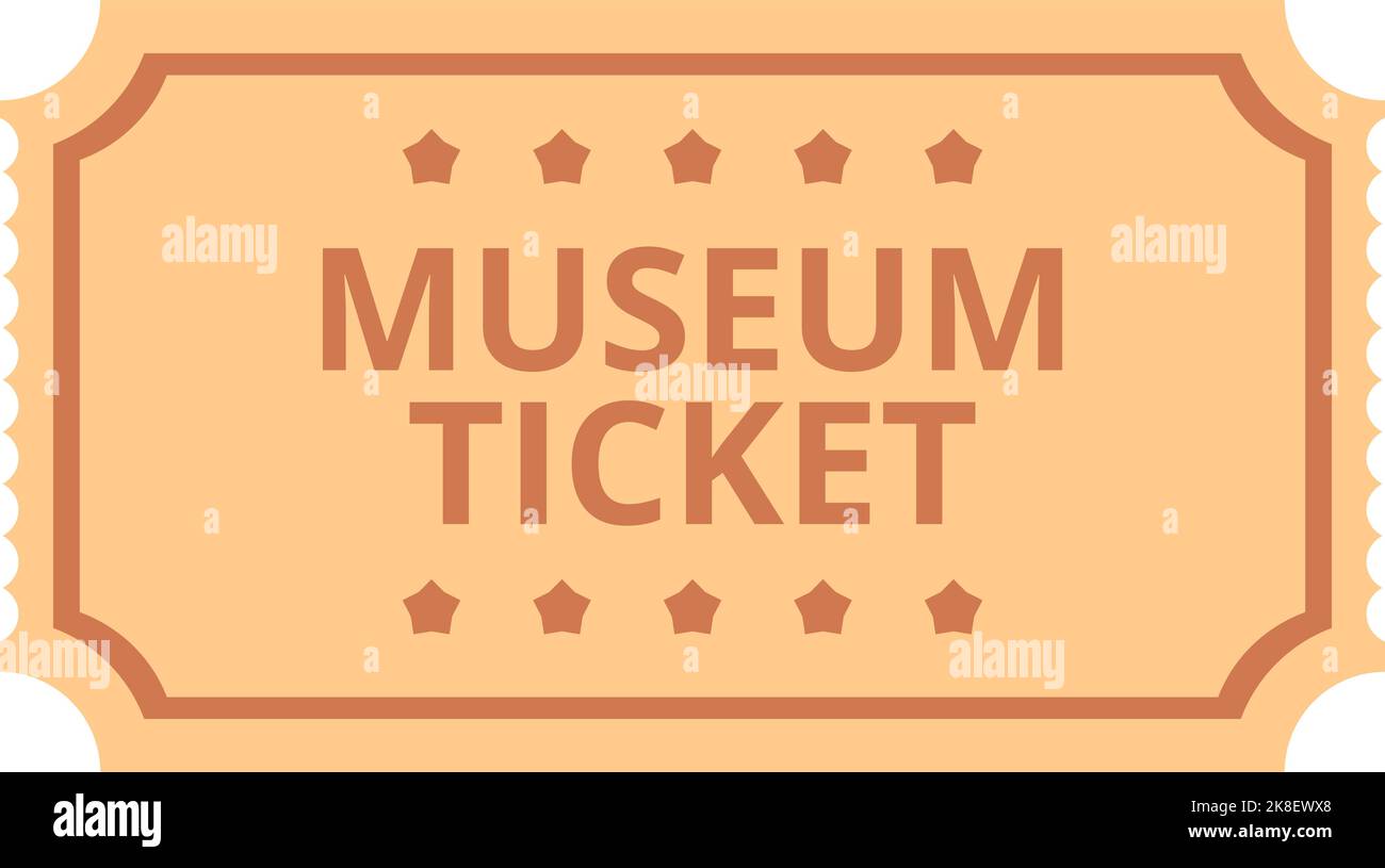 Festival museum ticket icon cartoon vector. Admit pass. Entry design ...