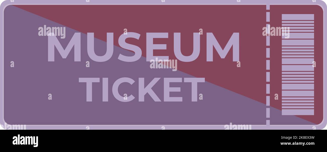 Pass museum ticket icon cartoon vector. Admit coupon. Festival paper ...
