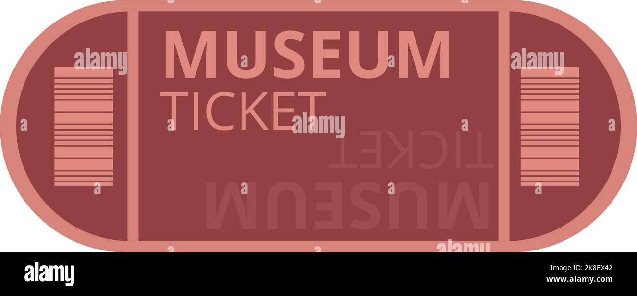 Movie museum ticket icon cartoon vector. Pass entry. Admit ticket Stock ...