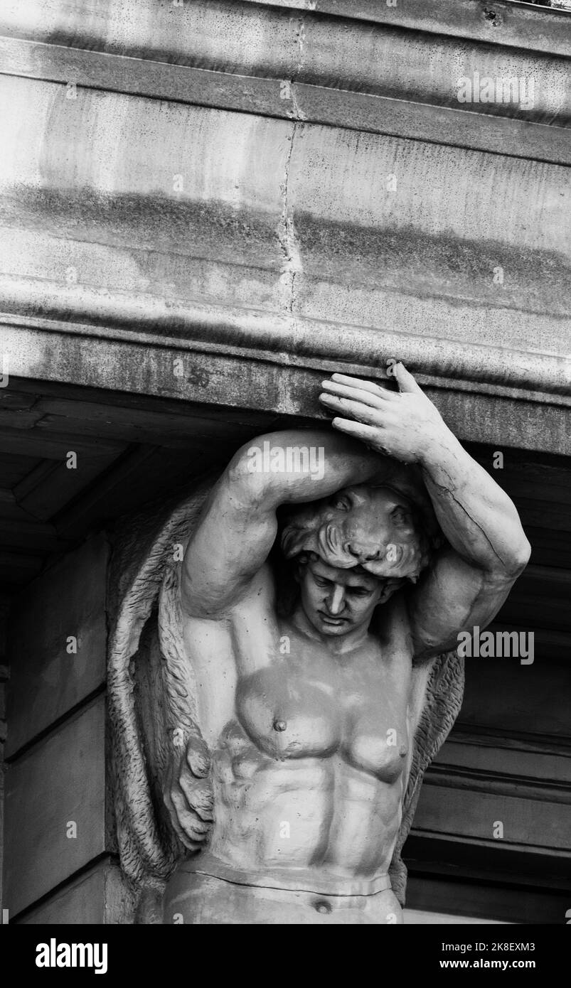 Atlantes supporting Black and White Stock Photos & Images - Alamy