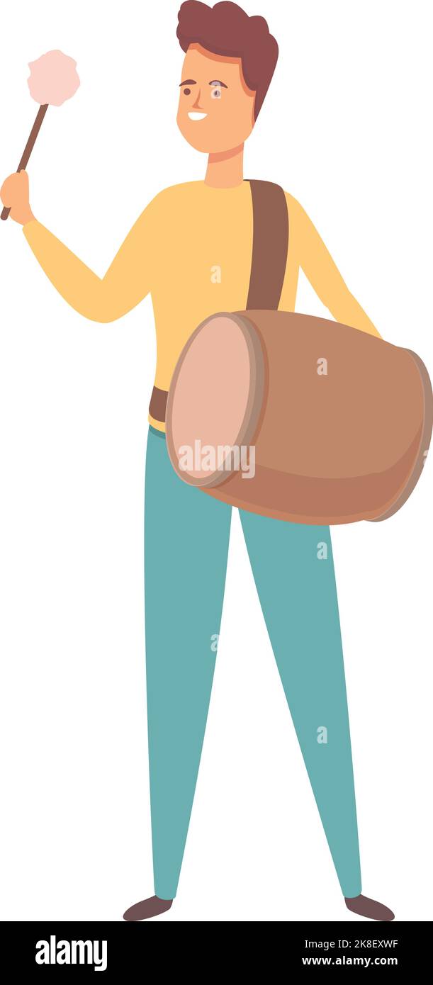 African drummer icon cartoon vector. Street music. Concert person Stock ...