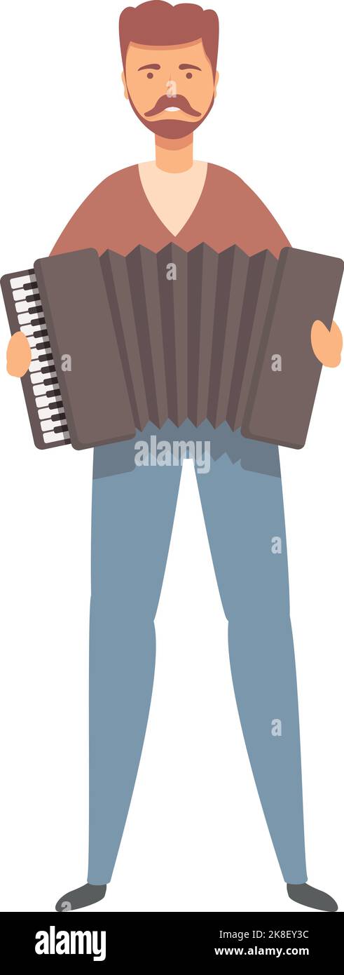 Street harmonica icon cartoon vector. Music band. Concert song Stock ...