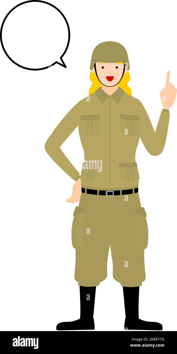 Female Soldier Pose, Talking while pointing Stock Vector Image & Art ...