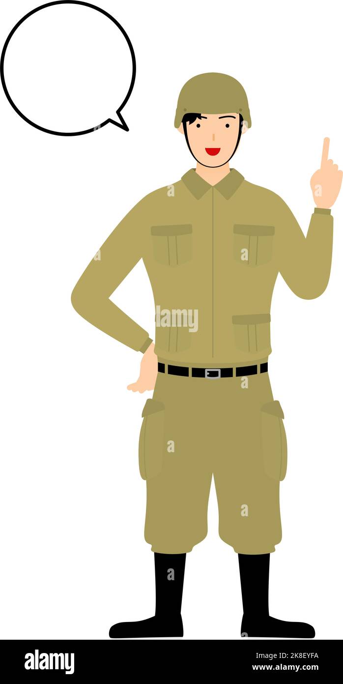 Male Soldier Pose, Talking while pointing Stock Vector Image & Art - Alamy
