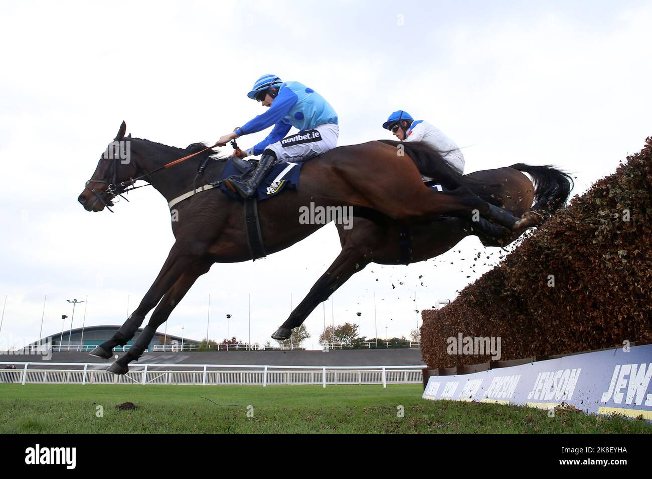 Riders Onthe Storm ridden by Brian Hughes go on to win The Jewson St ...