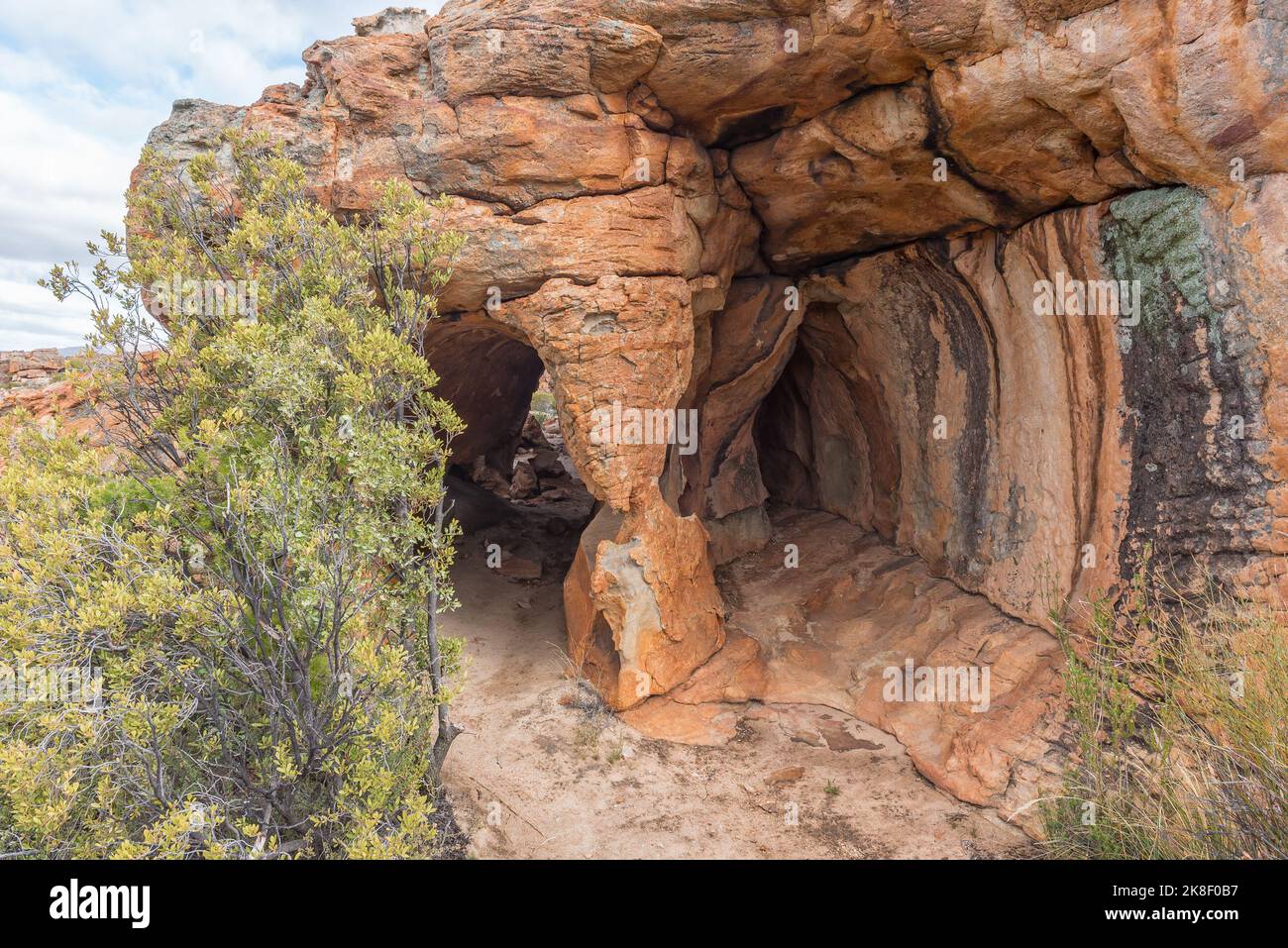 A walking trail passing through a cave at the Stadsaal Caves in the ...