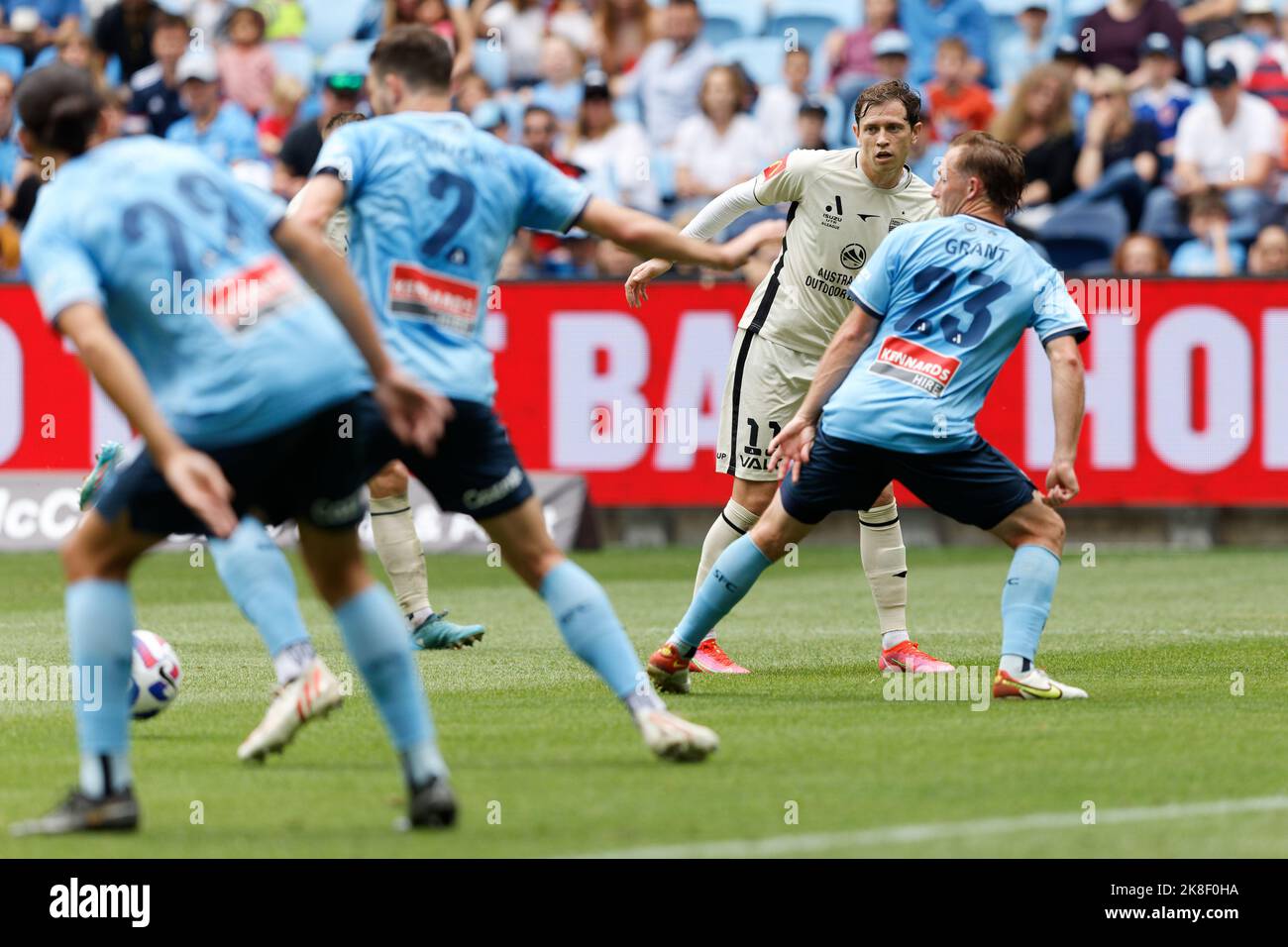 SYDNEY, AUSTRALIA - OCTOBER 23: Craig Goodwin of Adelaide United looks ...