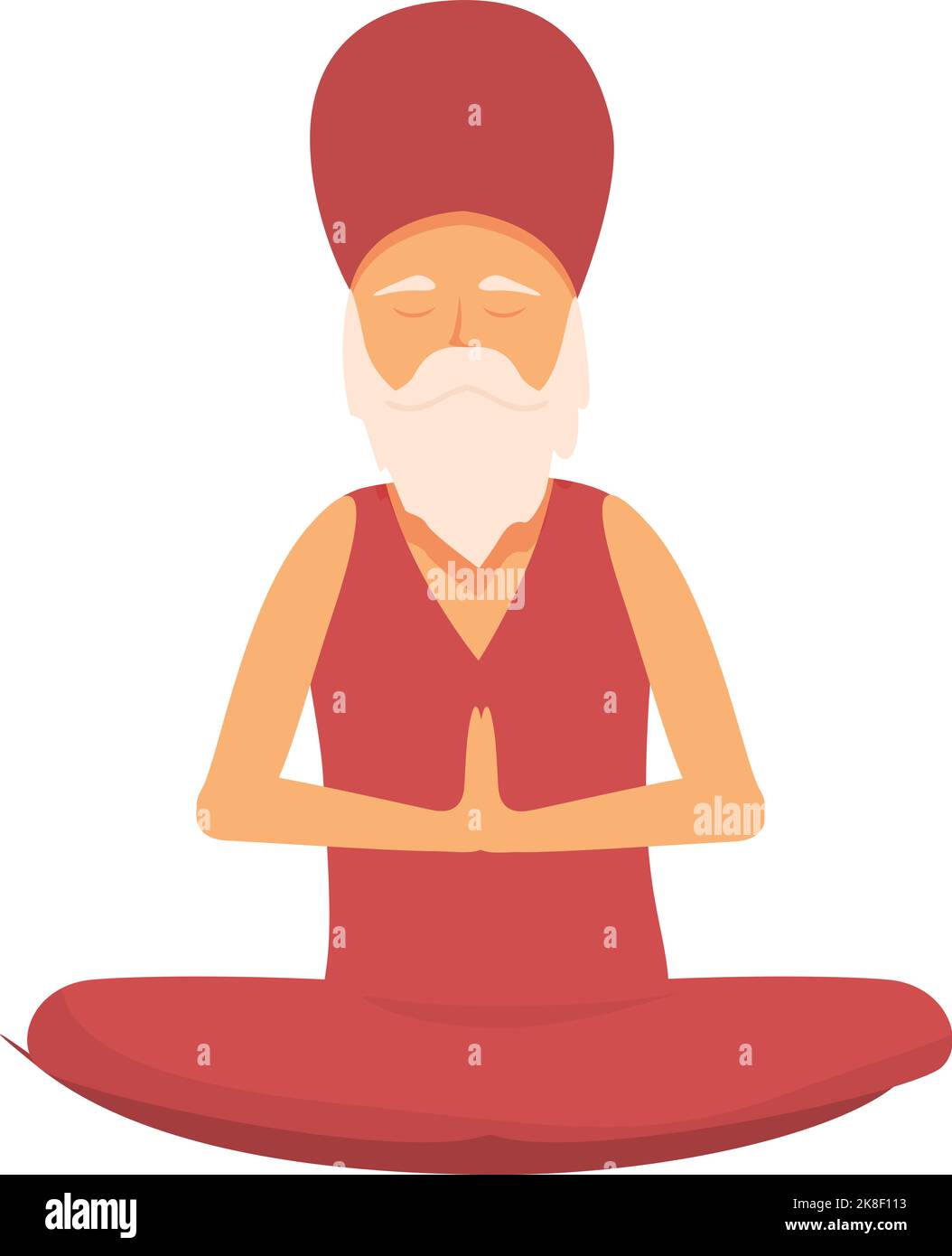 Indian technique icon cartoon vector. Yoga man. Guru person Stock ...