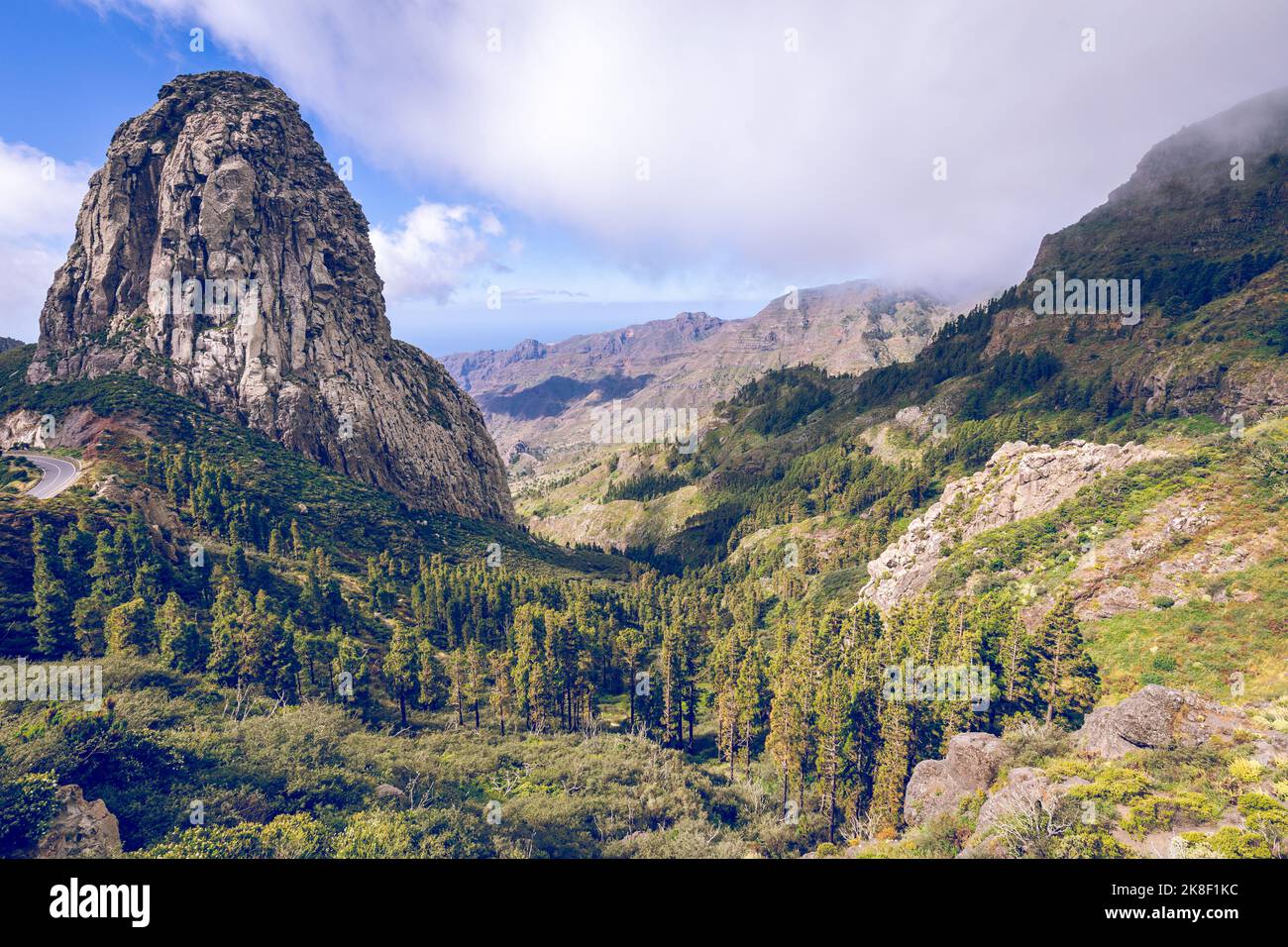 los-roques-the-rocks-la-gomera-wyspy-kanaryjskie-hiszpania-stock