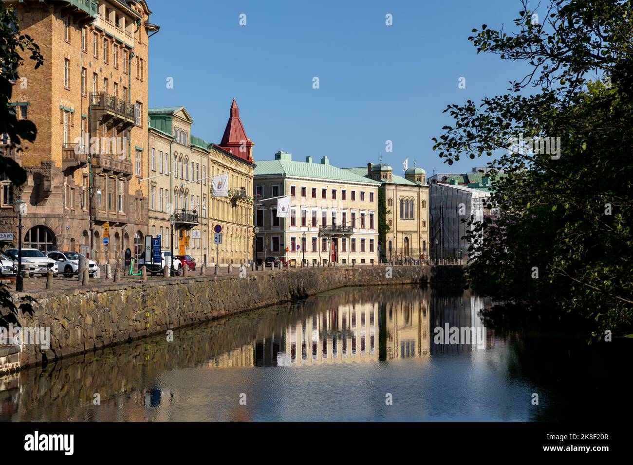Gothenburg city in Sweden. Aerial view of Haga district and old town ...
