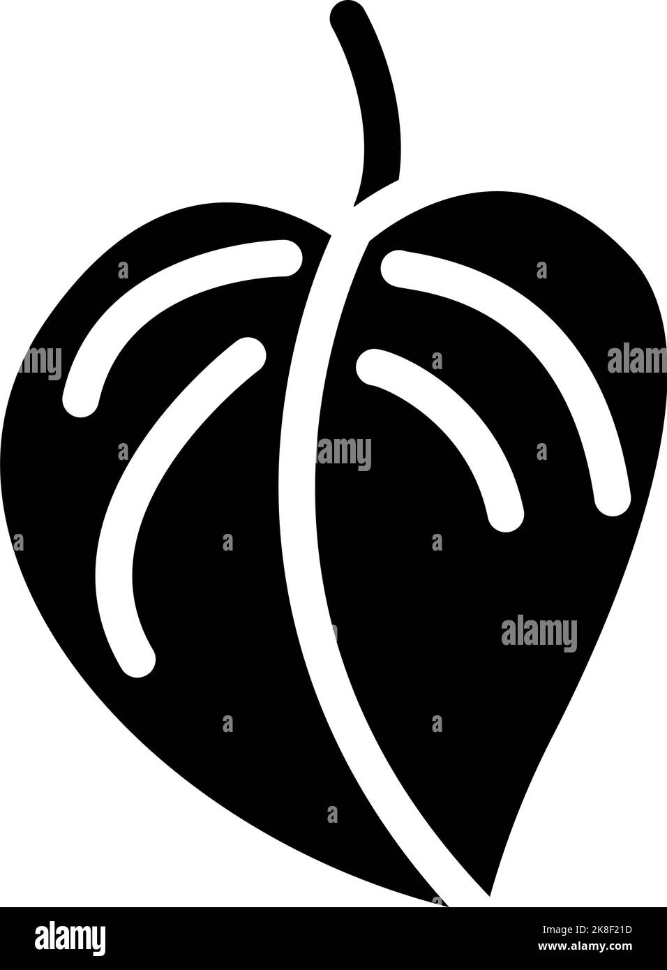 monstera plant leaf glyph icon vector illustration Stock Vector Image ...