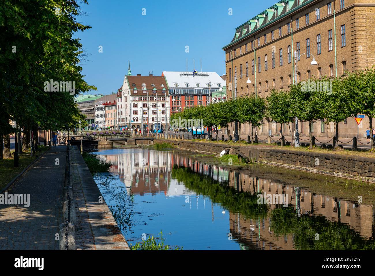 Gothenburg city in Sweden. Aerial view of Haga district and old town ...