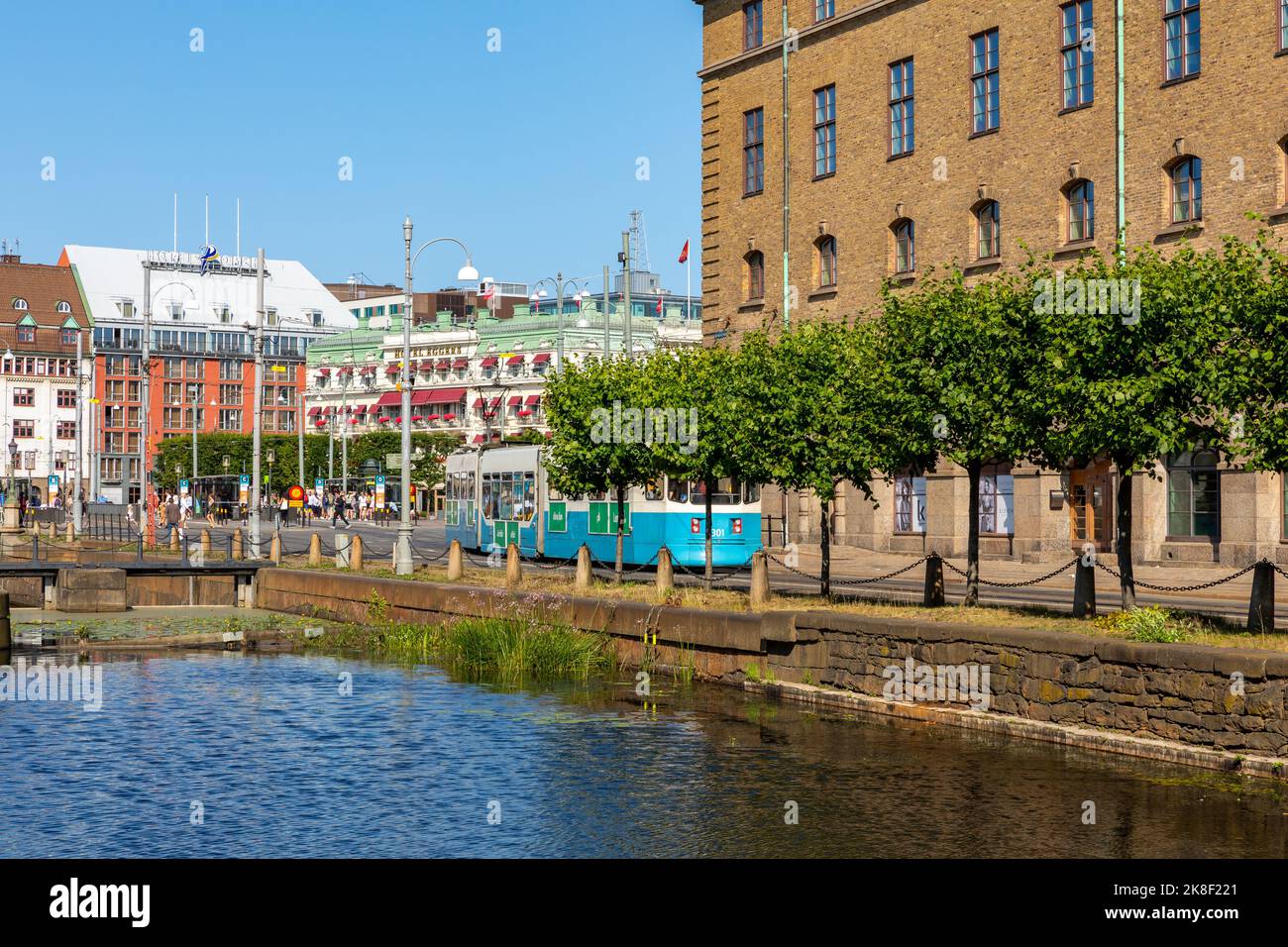 Gothenburg city in Sweden. Aerial view of Haga district and old town ...