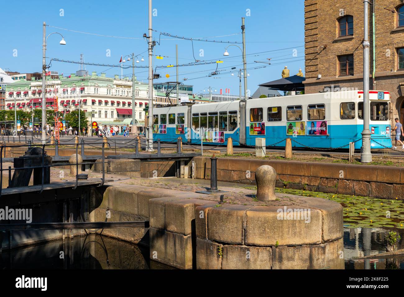 Gothenburg city in Sweden. Aerial view of Haga district and old town ...