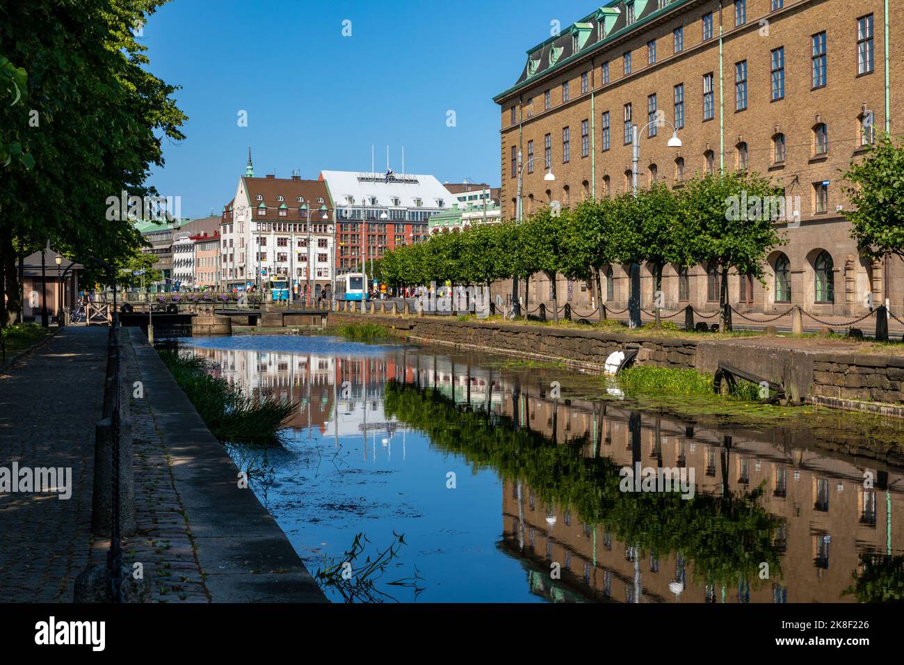 Gothenburg city in Sweden. Aerial view of Haga district and old town ...