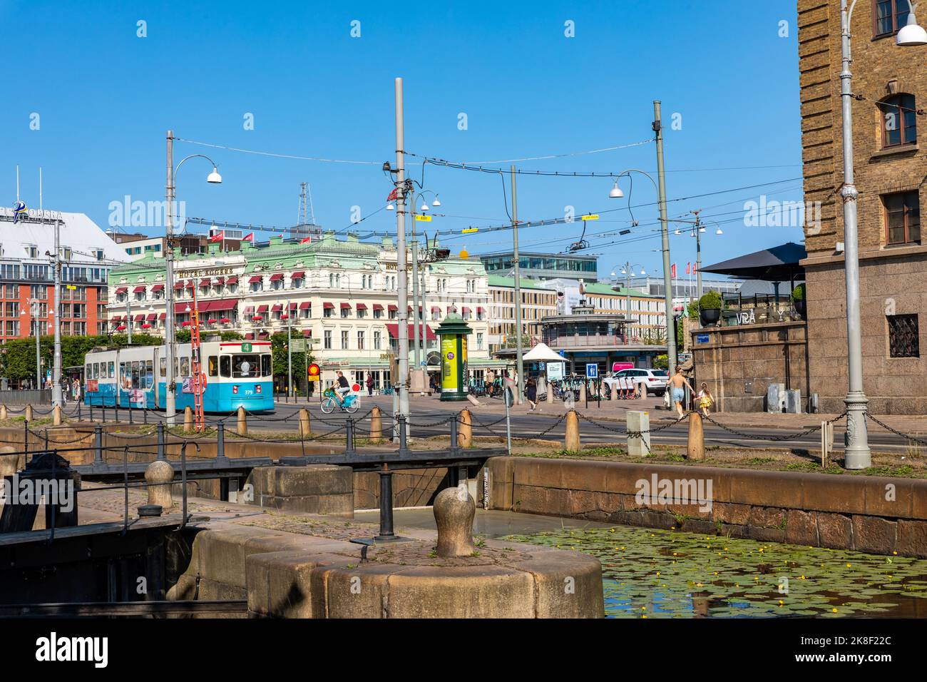 Gothenburg city in Sweden. Aerial view of Haga district and old town ...