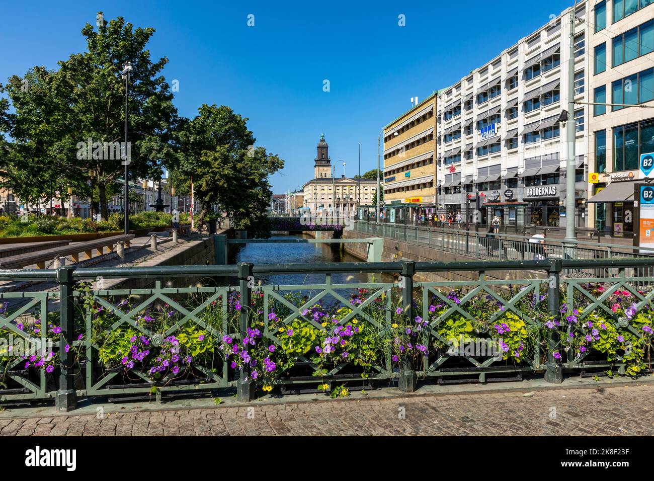 Gothenburg city in Sweden. Aerial view of Haga district and old town ...