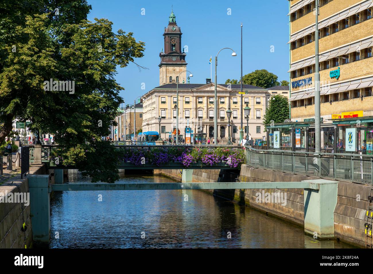 Gothenburg city in Sweden. Aerial view of Haga district and old town ...