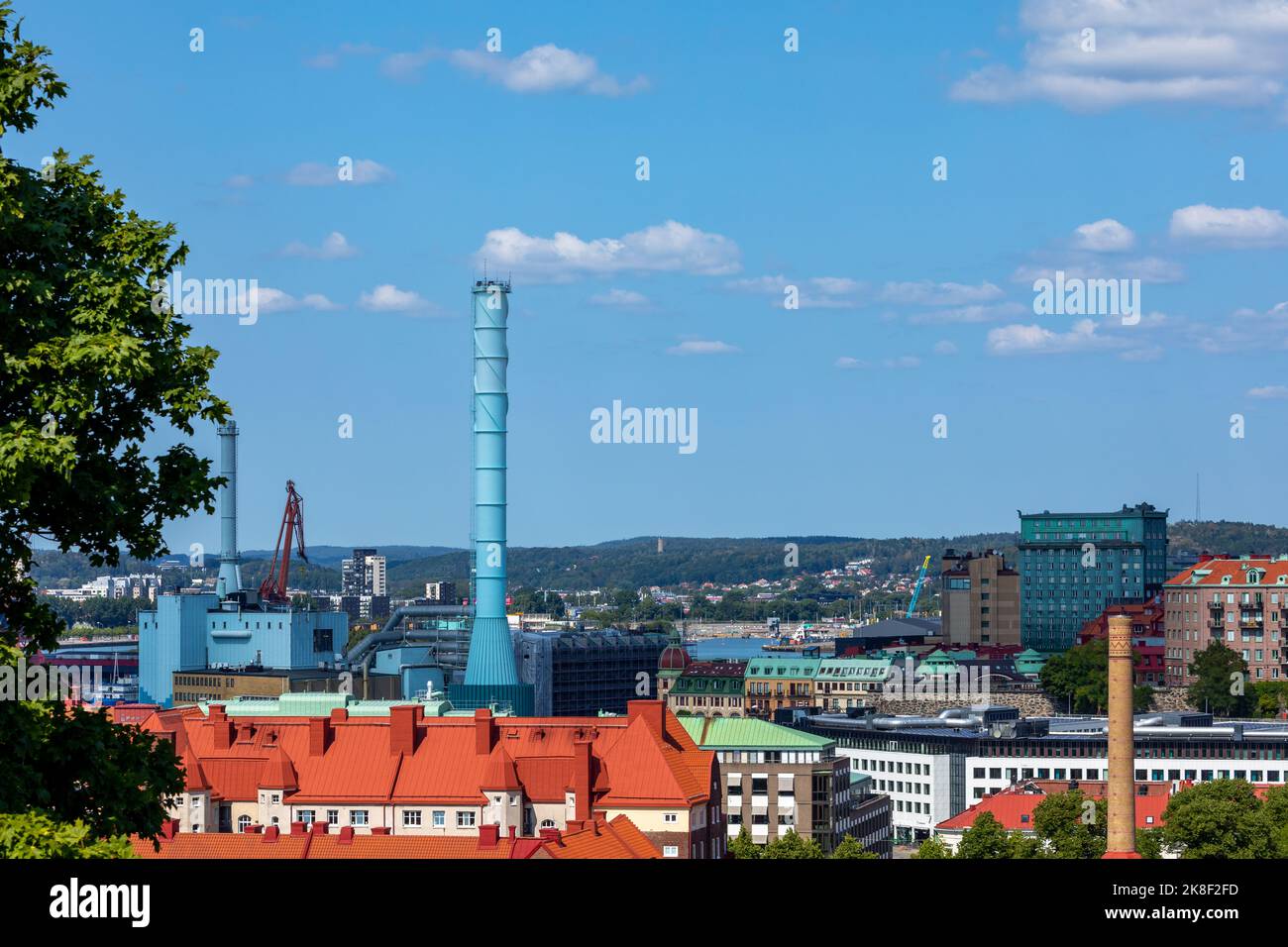 Gothenburg city in Sweden. Aerial view of Haga district and old town ...