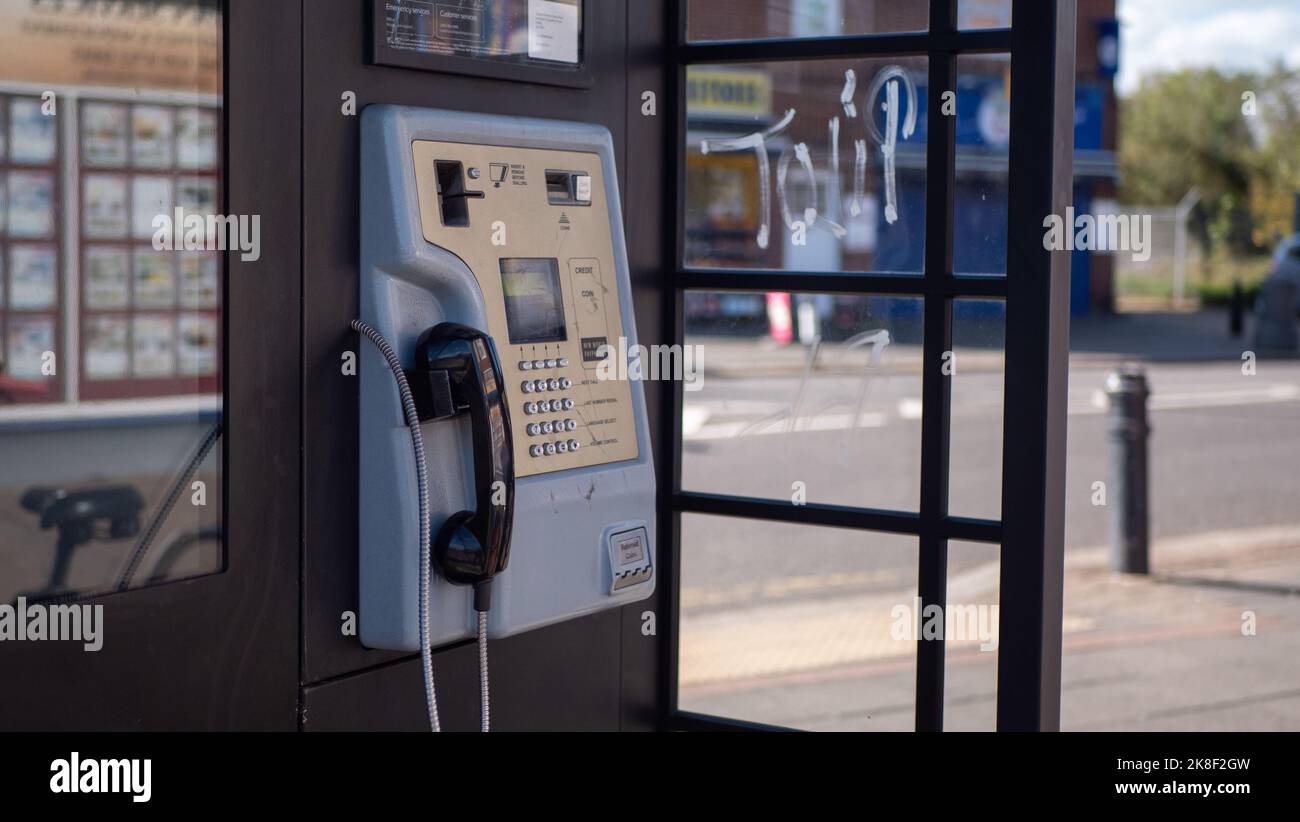 Old telephone in shadows hi-res stock photography and images - Alamy