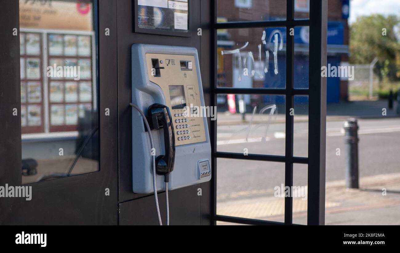 Old telephone in shadows hi-res stock photography and images - Alamy