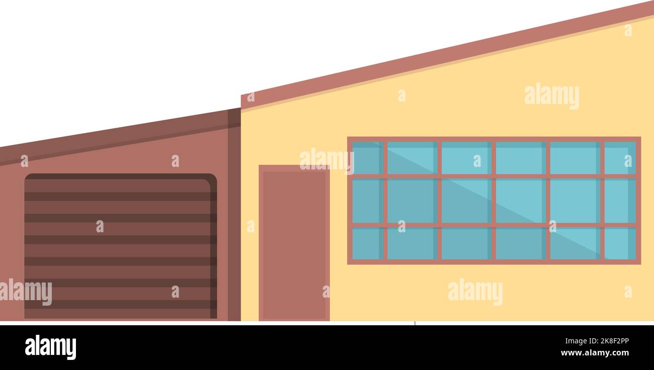 Modern villa icon cartoon vector. Home building. Beach roof Stock ...