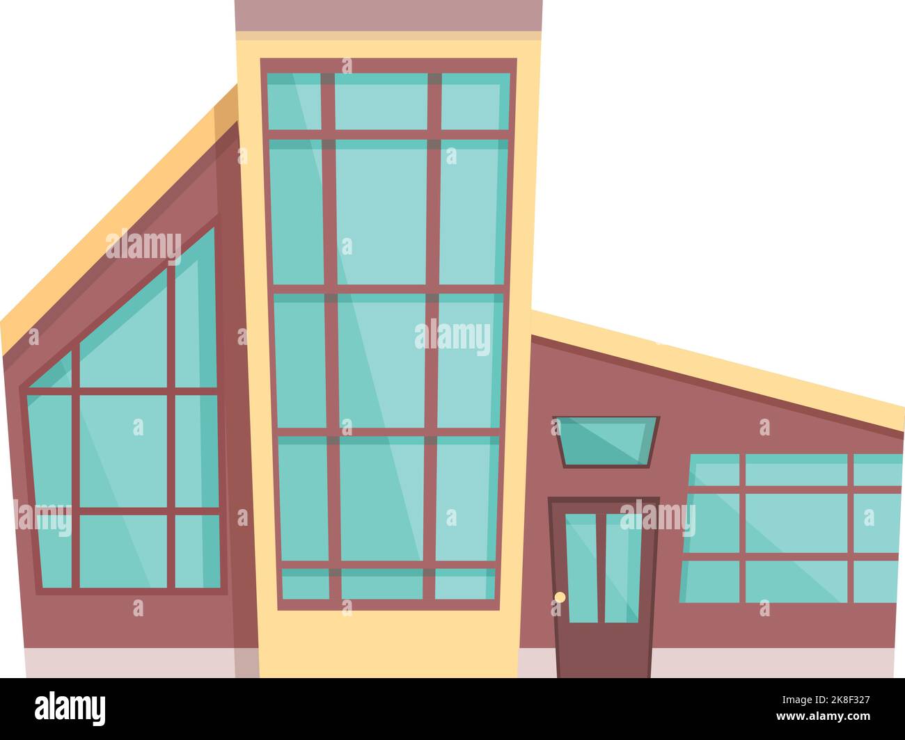 Lodge villa icon cartoon vector. Modern house. Front window Stock ...