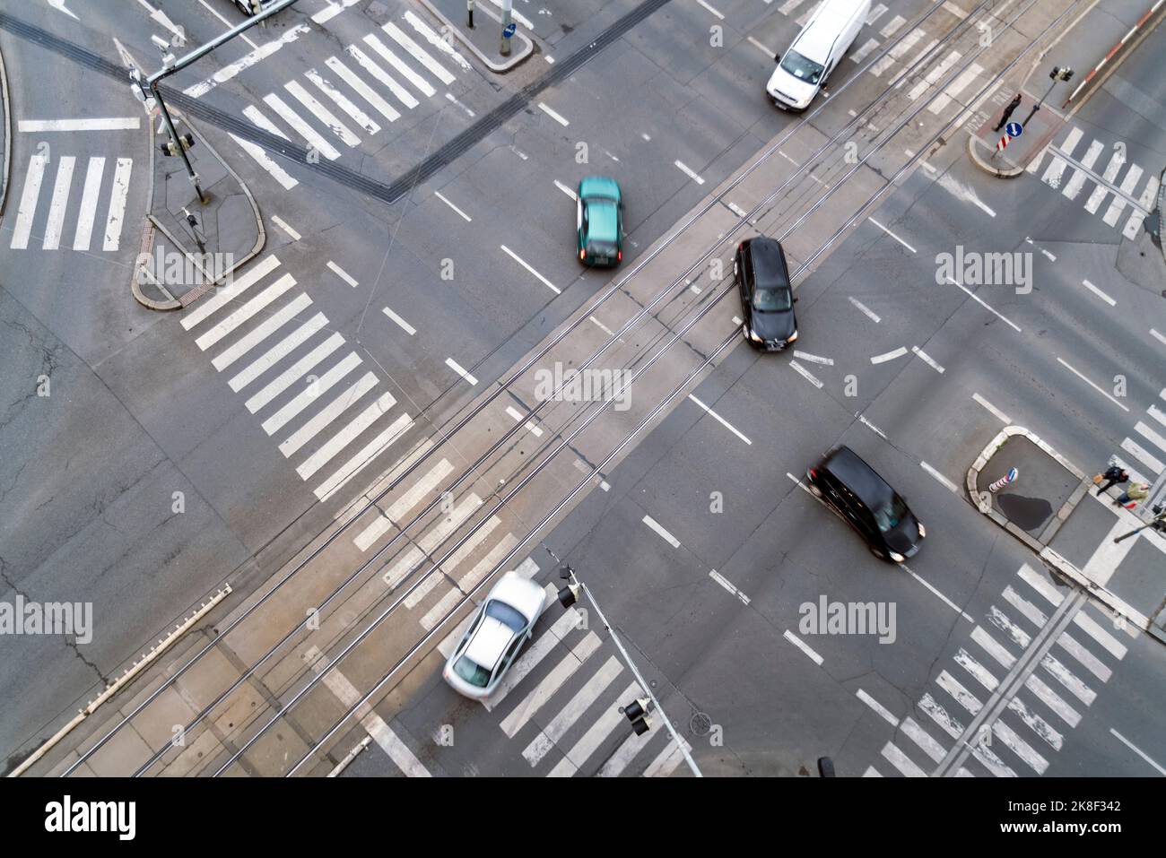 Intersection crossing markings hi-res stock photography and images - Alamy