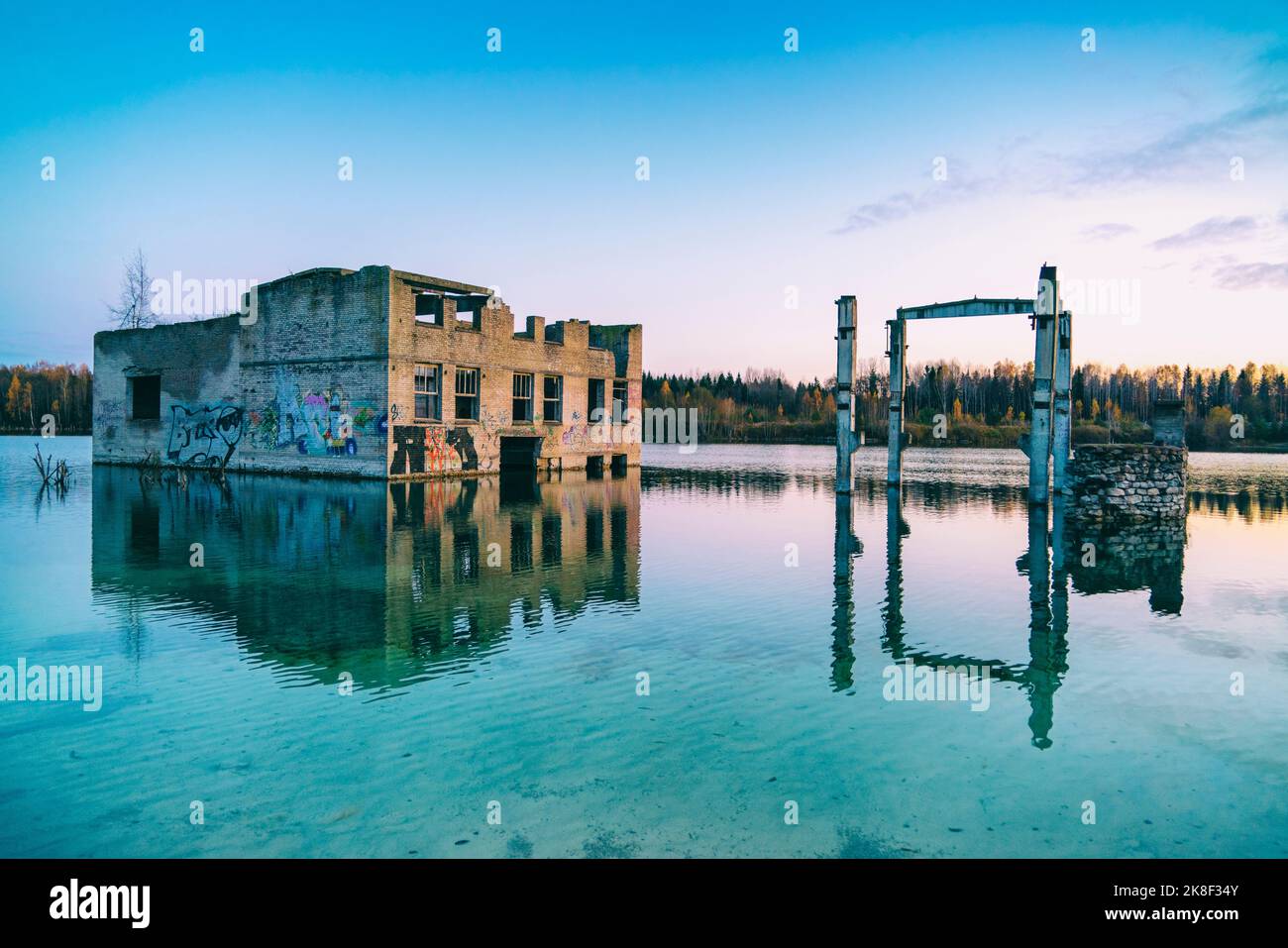 Underwater prison Rummu, Tallin, Estonia Stock Photo - Alamy