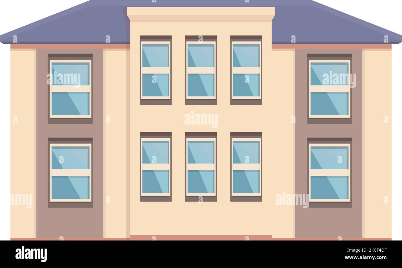 Exterior villa icon cartoon vector. Home modern. Beach lodge Stock ...