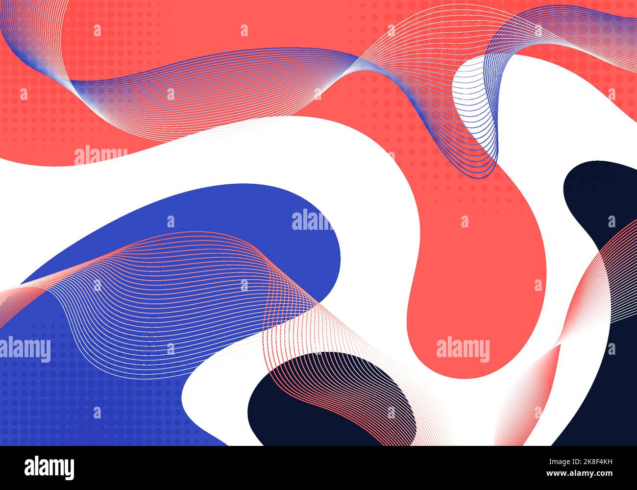 Abstract Artwork Design Decorative Style Of Colorful Overlapping With Minimal Style Artwork