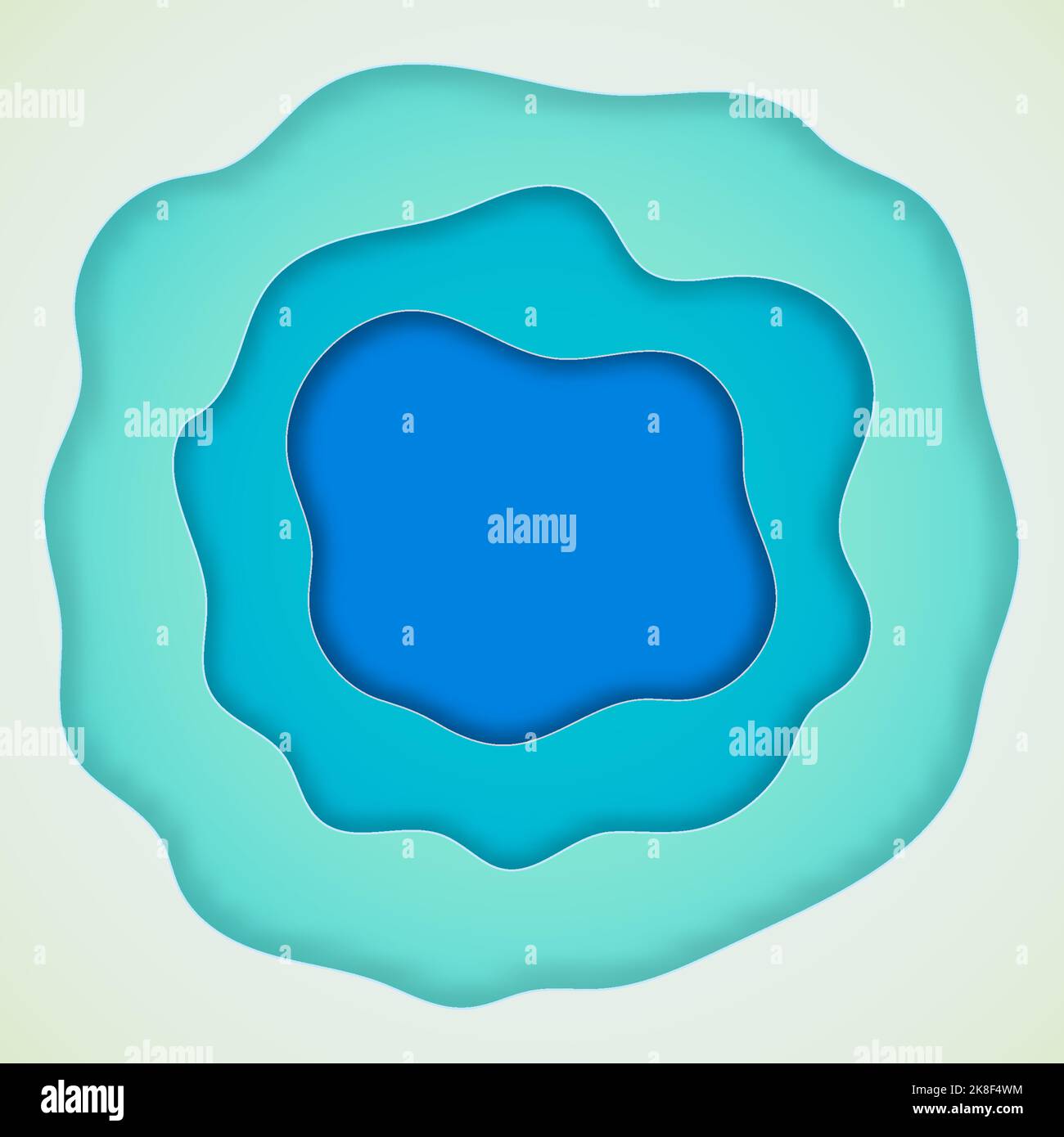 Abstract wavy color design decorative artwork paper cut. Simple nature ...