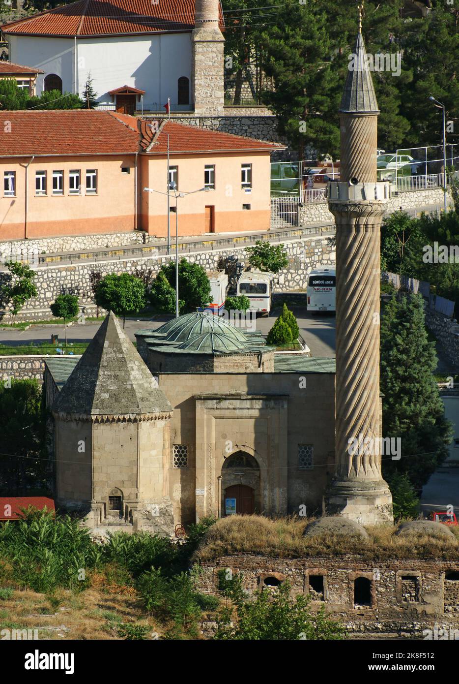 Burmali Minaret Mosque, located in Amasya, Turkey, was built in the ...